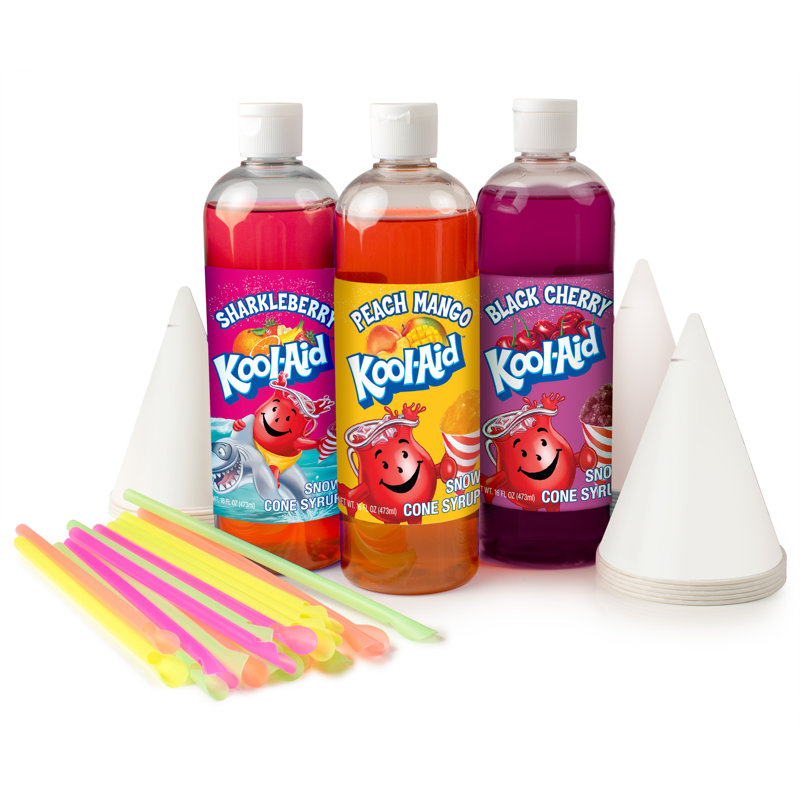Nostalgia Kool-aid KASCK3BPS Snow Cone Syrup Party Kit | Wayfair