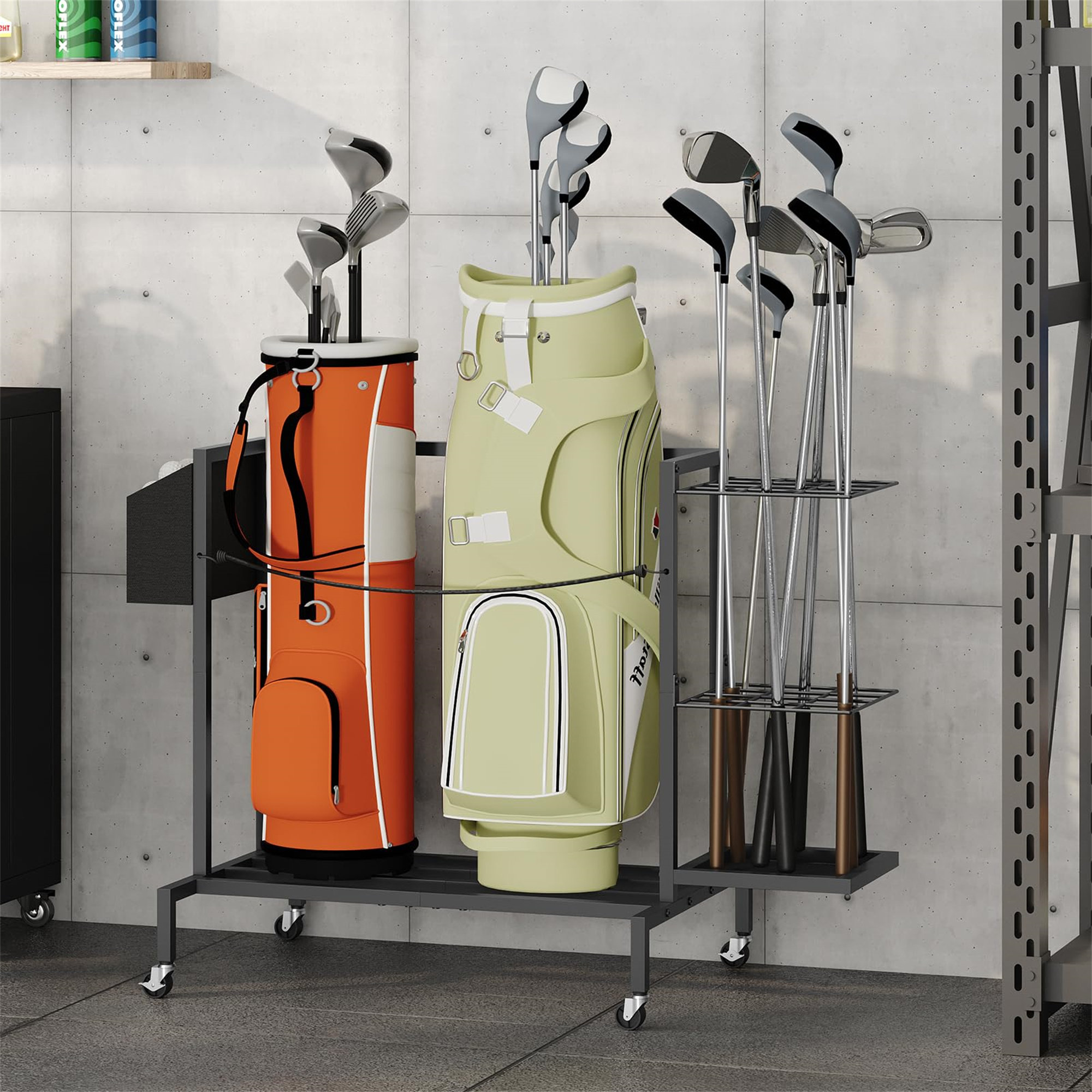 Trent Austin Design Golf Storage Rack, Fits 2 Golf Bags | Wayfair.co.uk