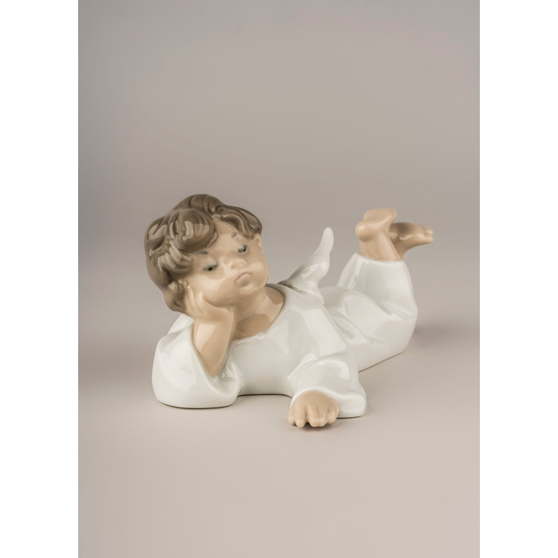Lladro Angel Laying Down Figurine | Wayfair