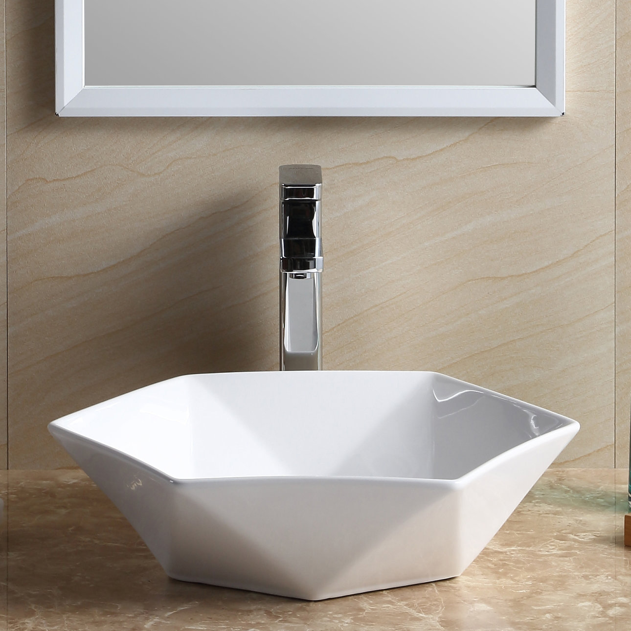 Fine Fixtures Modern Vitreous China Specialty Vessel Bathroom Sink ...