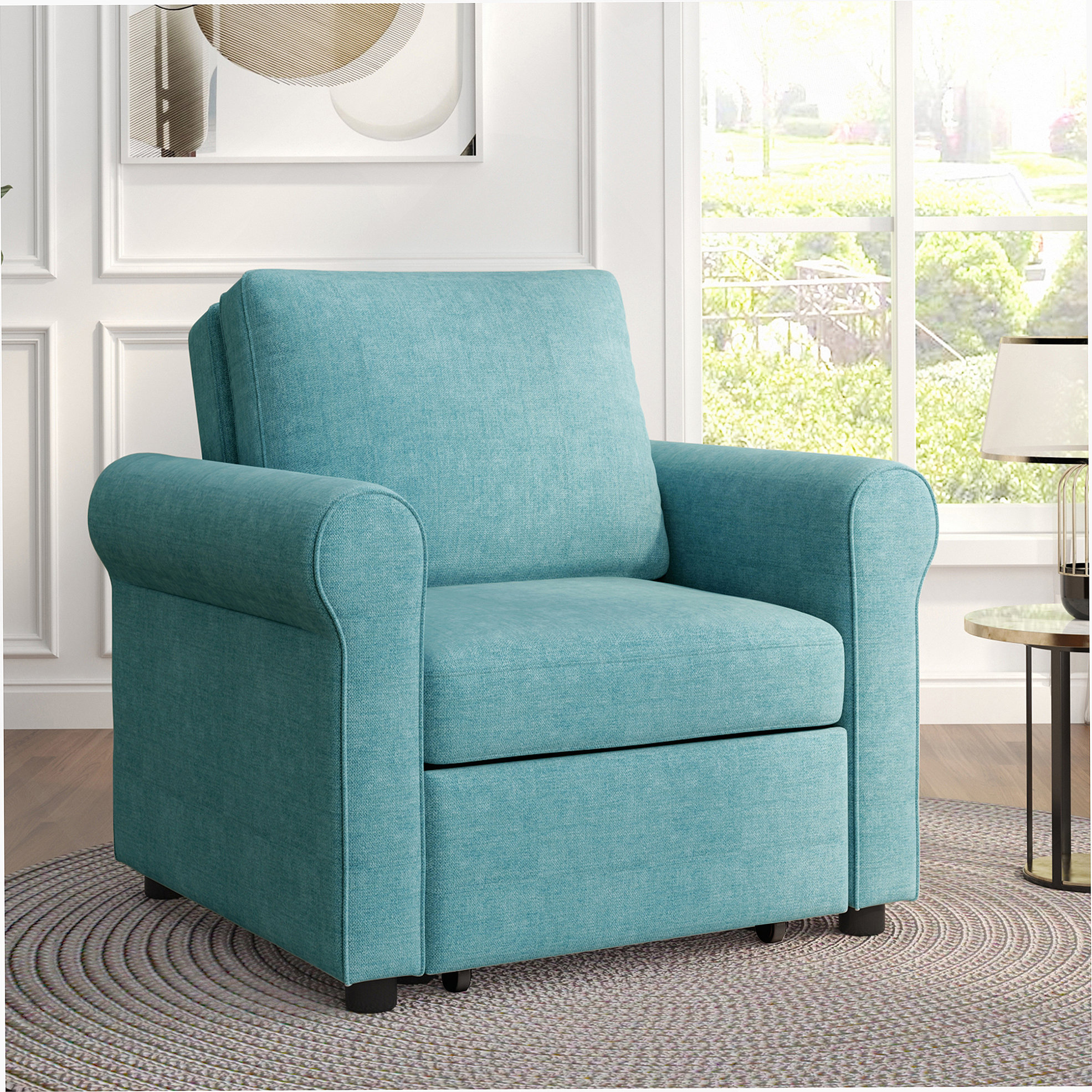 Winston Porter 3-In-1 Sofa Bed Chair, Convertible Sleeper Chair Bed ...