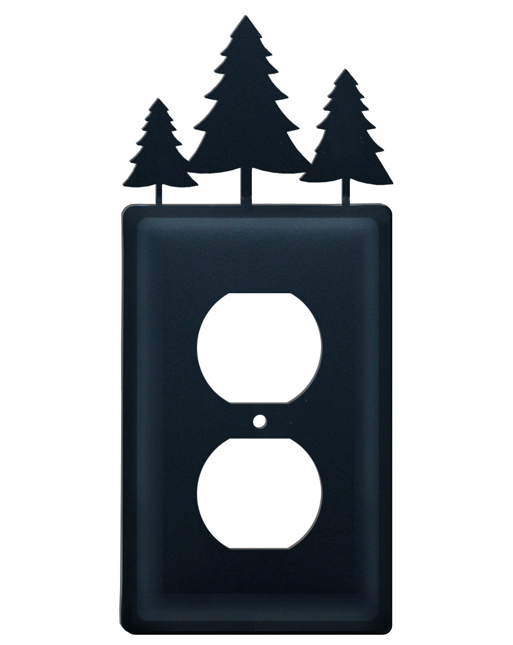 Village Wrought Iron Pine Trees 2-Gang Duplex Outlet Wall Plate | Wayfair