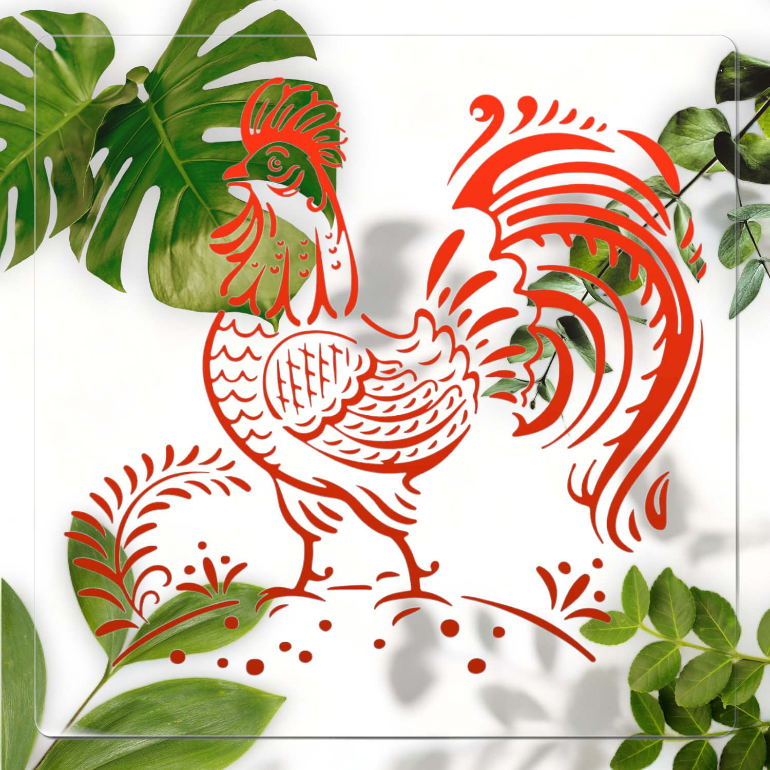 Pacific Funds Farm Animal Rooster Bird Template | Wayfair