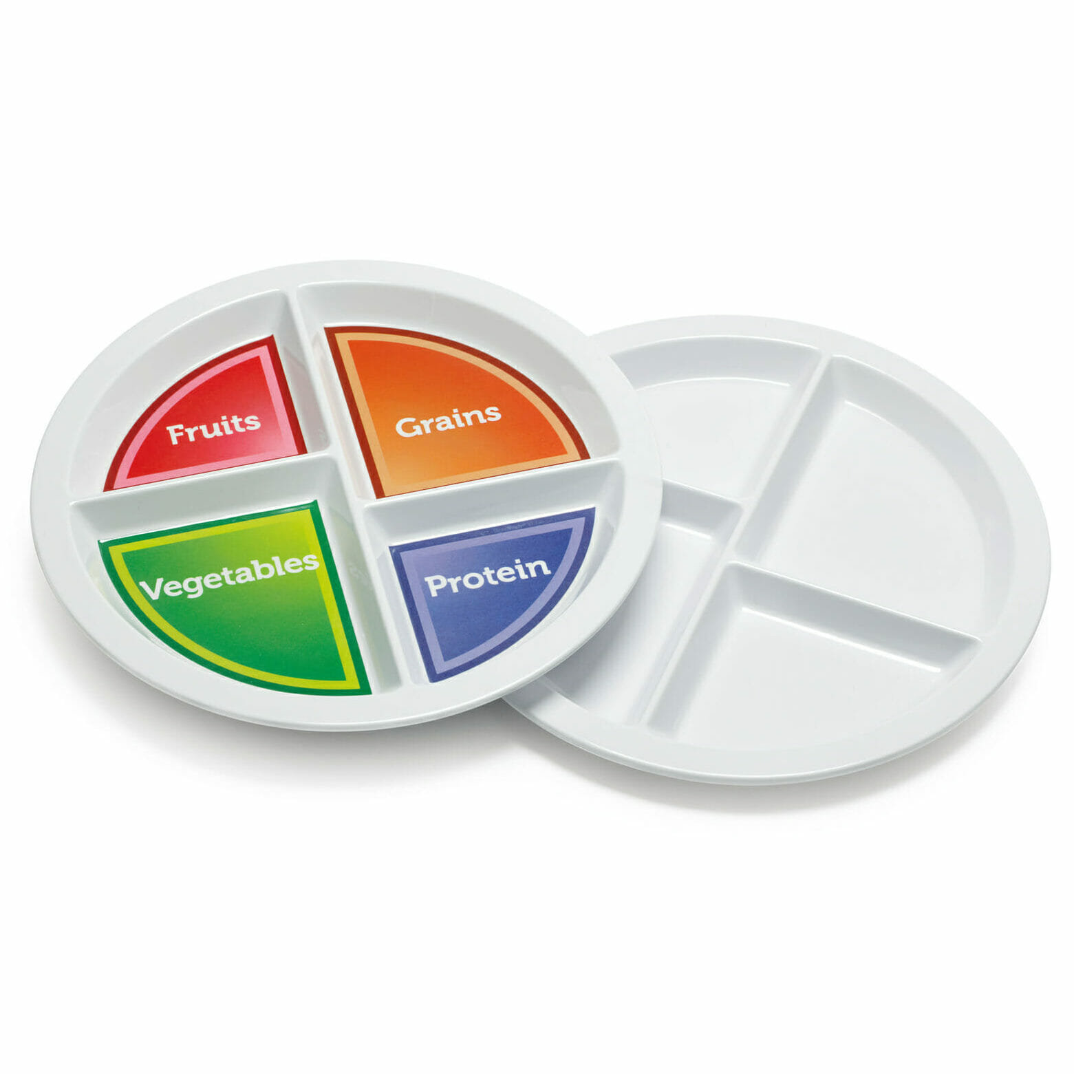 G.E.T. 4 Compartment 10" Heavy-Duty Divided Portion Control Plate with ...