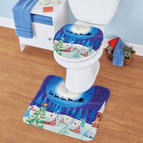 The Holiday Aisle® Starry Night 4-Piece Festive Bathroom Set | Wayfair