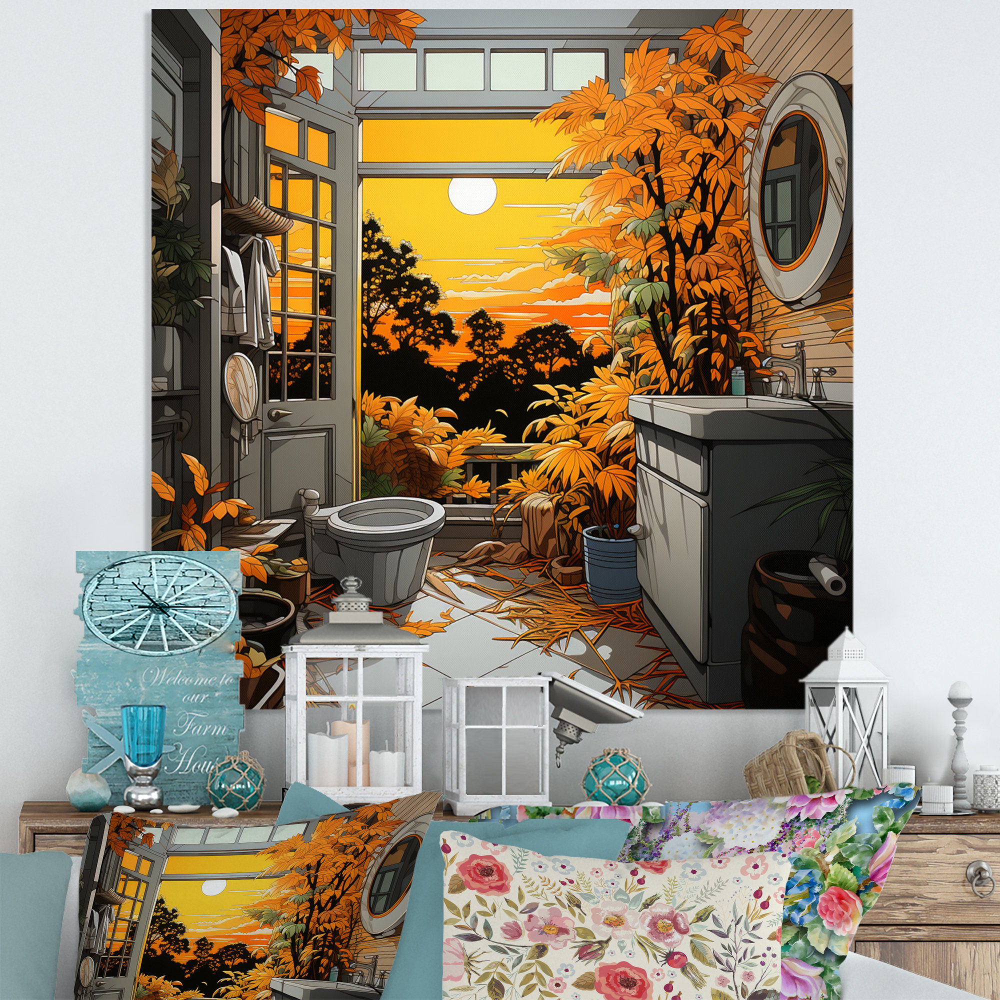 Winston Porter Collage Laundry Room - Bath & Laundry Print on Metal ...