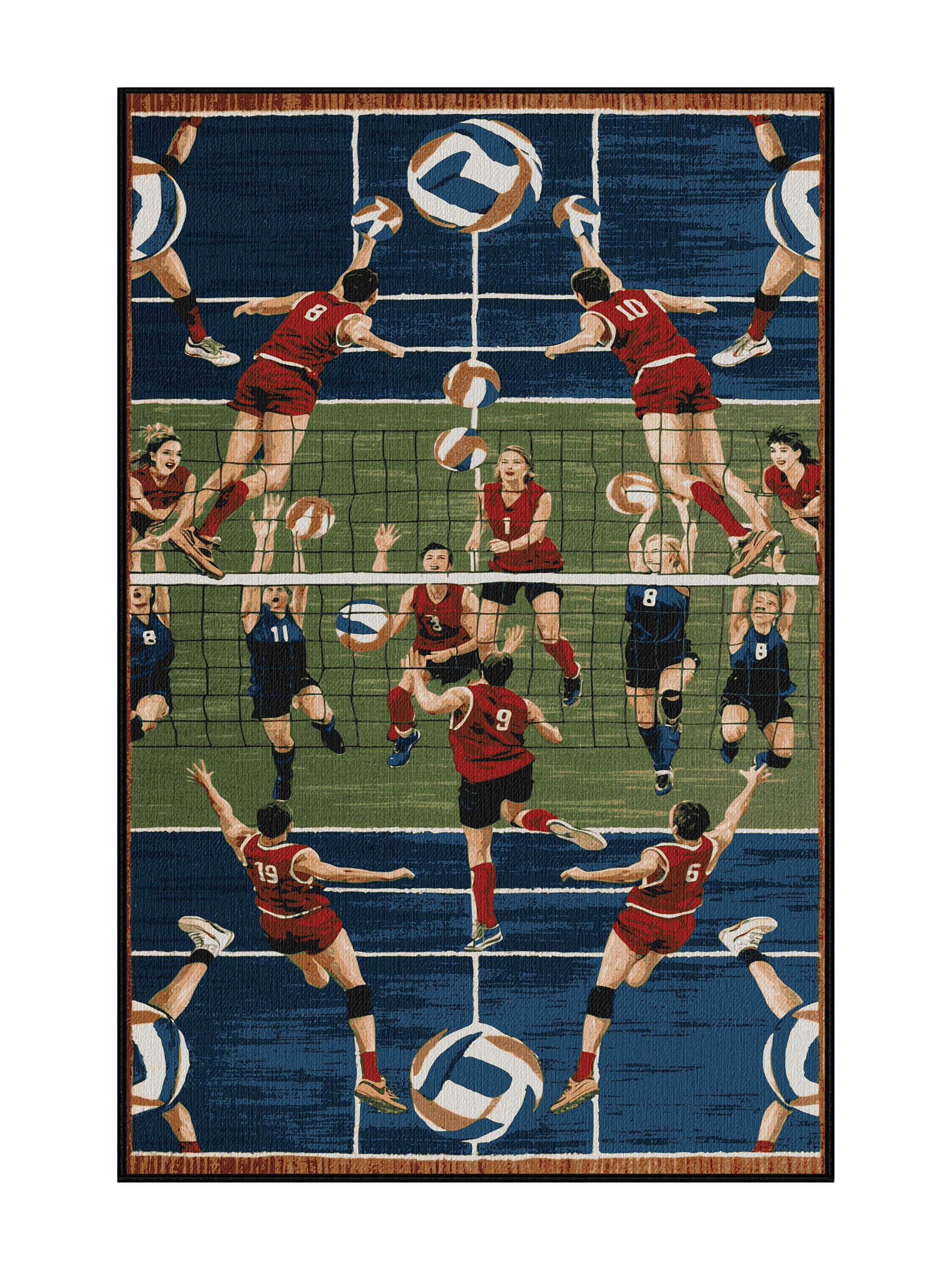Foundry Select Washable Bossaball Sports Area Rug | Wayfair