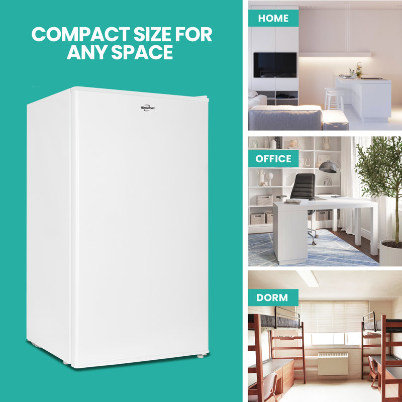 Koolatron Compact Fridge with Freezer, 3.2 Cu Ft, White | Wayfair