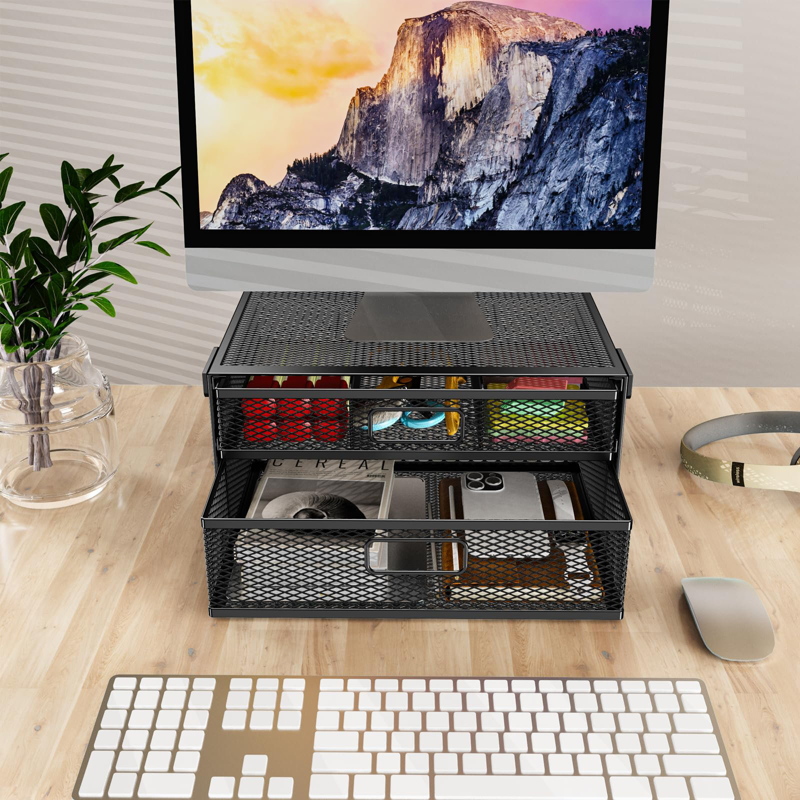 17 Stories No Drilling Required, 2 Slide-Out Drawers, Under Desk ...