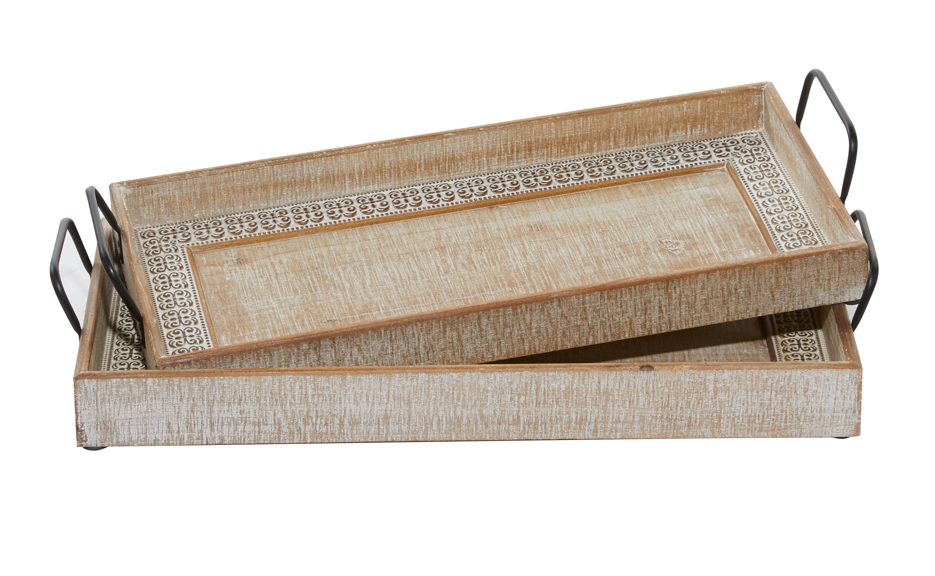 Dakota Fields 2 Piece Serving Tray Set | Wayfair