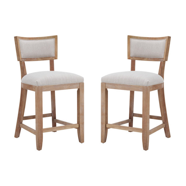 One Allium Way® 2 Counter Stools, Upholstered Counter Height Bar Stools ...