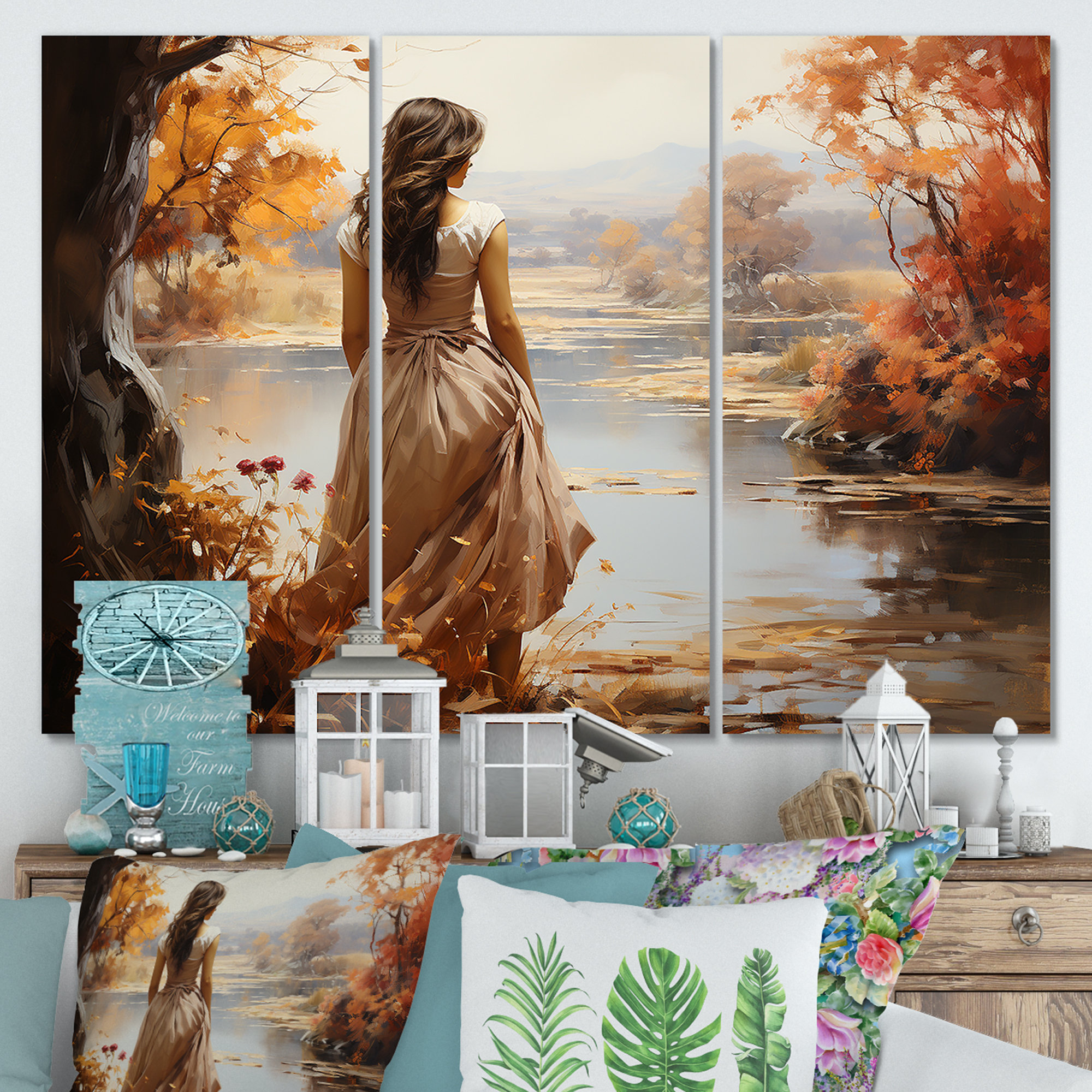 Red Barrel Studio Autumn Woman Dream Romantic Landscape - Romantic ...