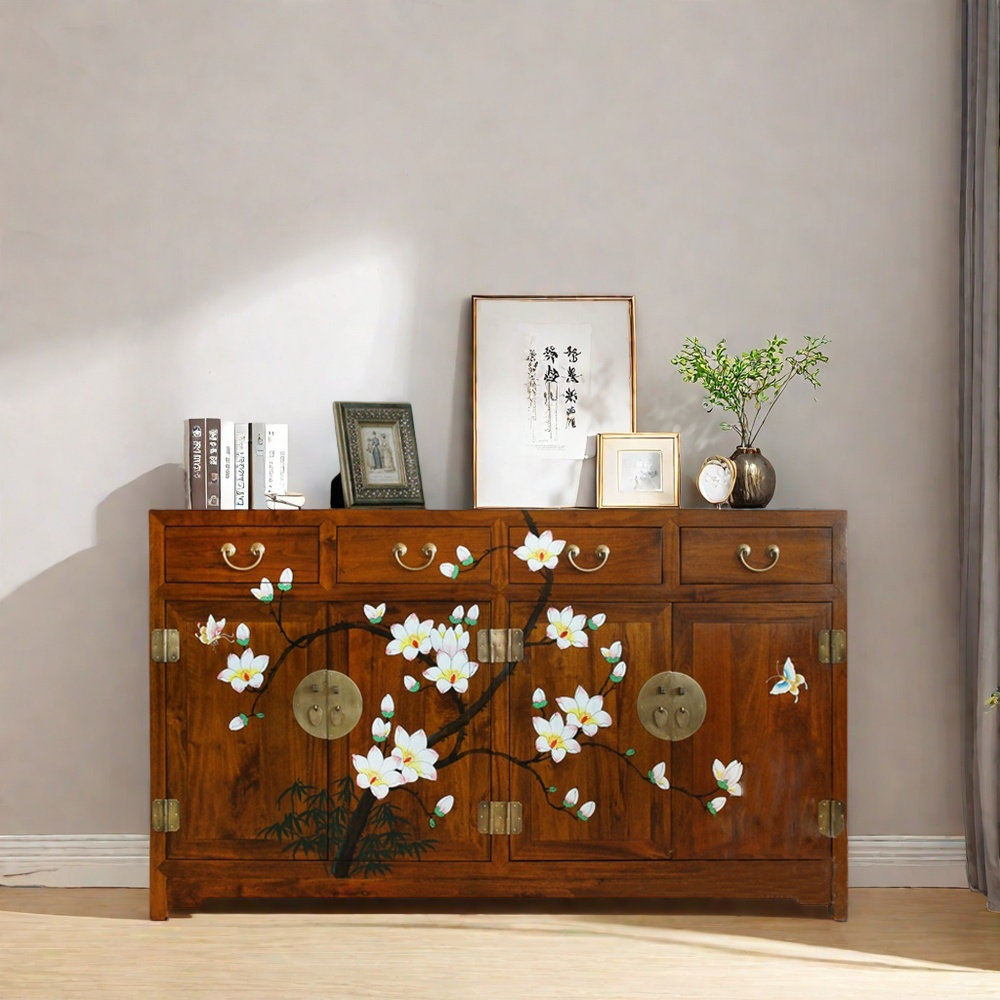 Wu's StylishVault Four-Door Four-Drawer Entryway Cabinet | Wayfair