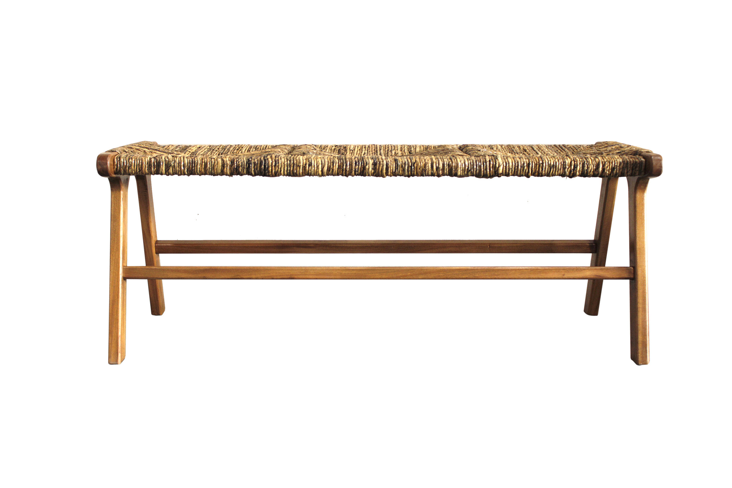 Red Barrel Studio® Masten 48" Banana Weave Bench | Wayfair