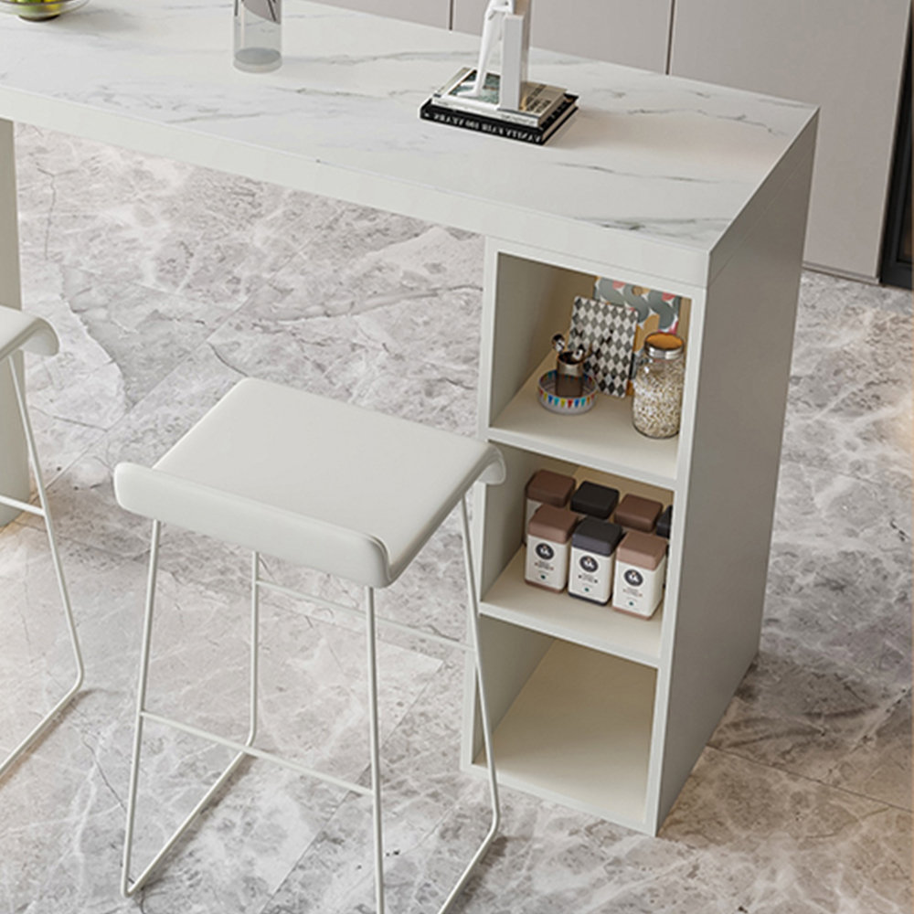 Ivy Bronx Modern simple rock bar table home cream style | Wayfair
