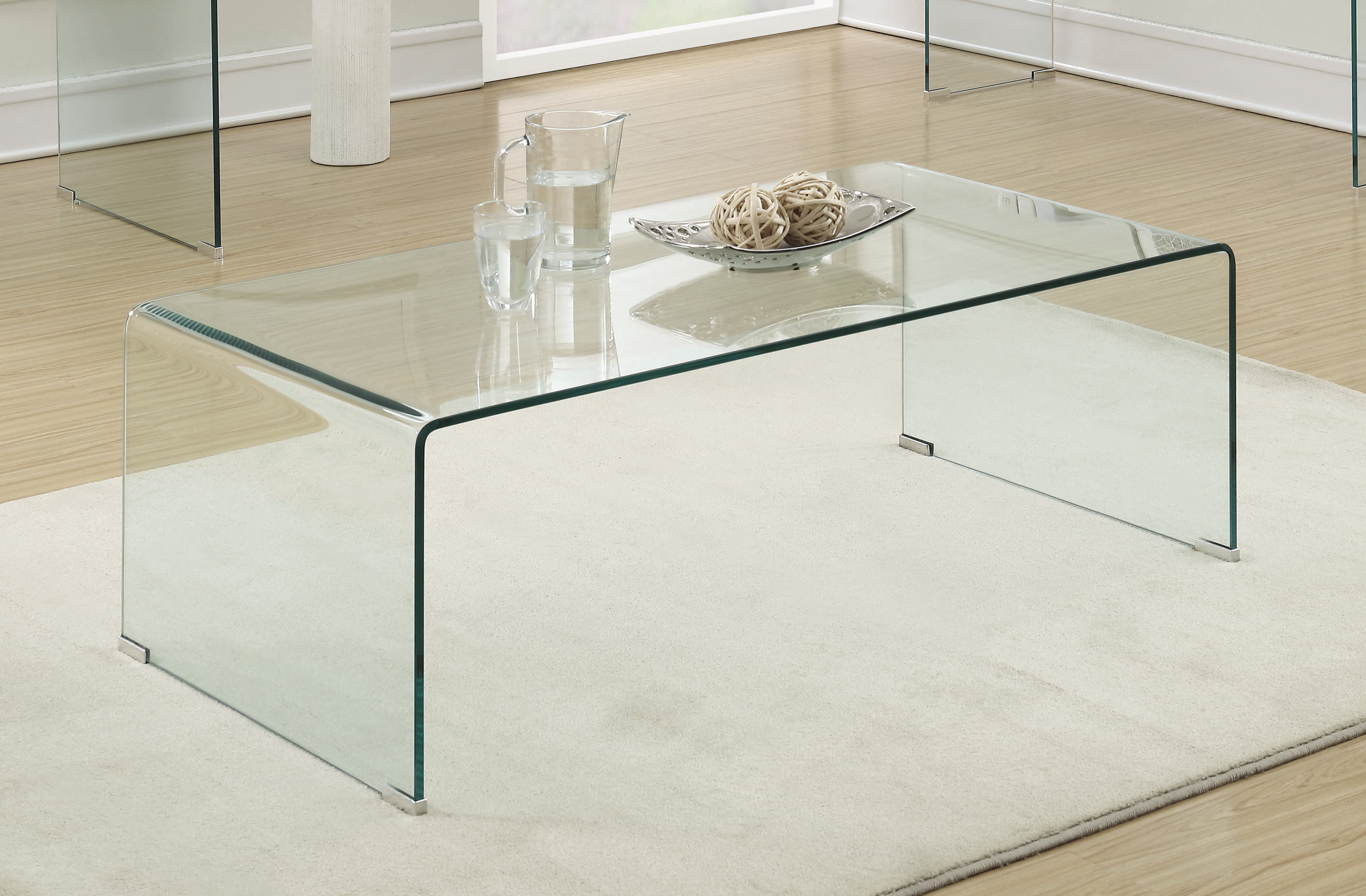 Ivy Bronx Jahmal Sled Coffee Table in Clear | Wayfair