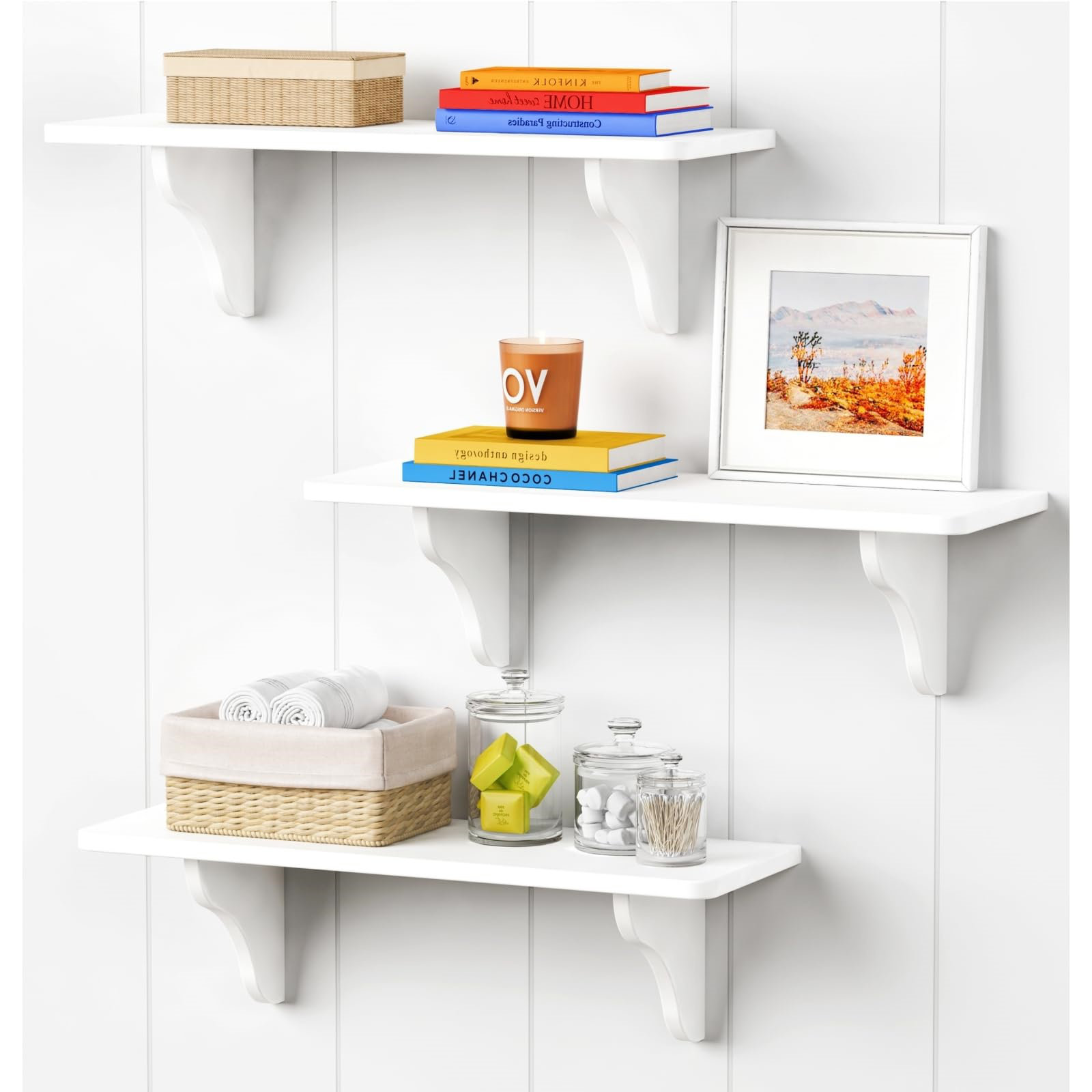 Latitude Run® Set of 3 Decorative Floating Wall Shelves | Wayfair