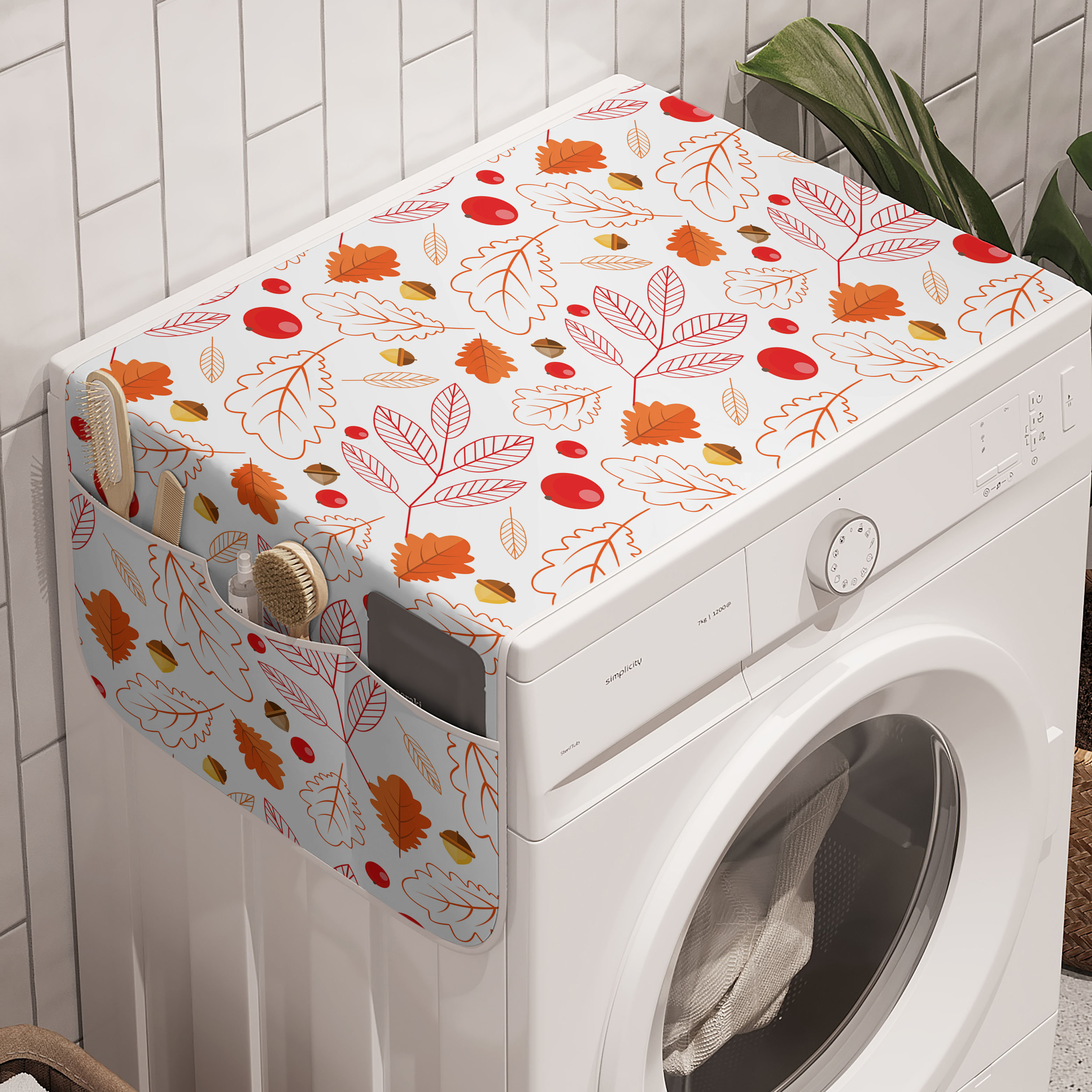 East Urban Home Autumn Washing Machine Organizer Pack of 2 47" x 18.5 ...