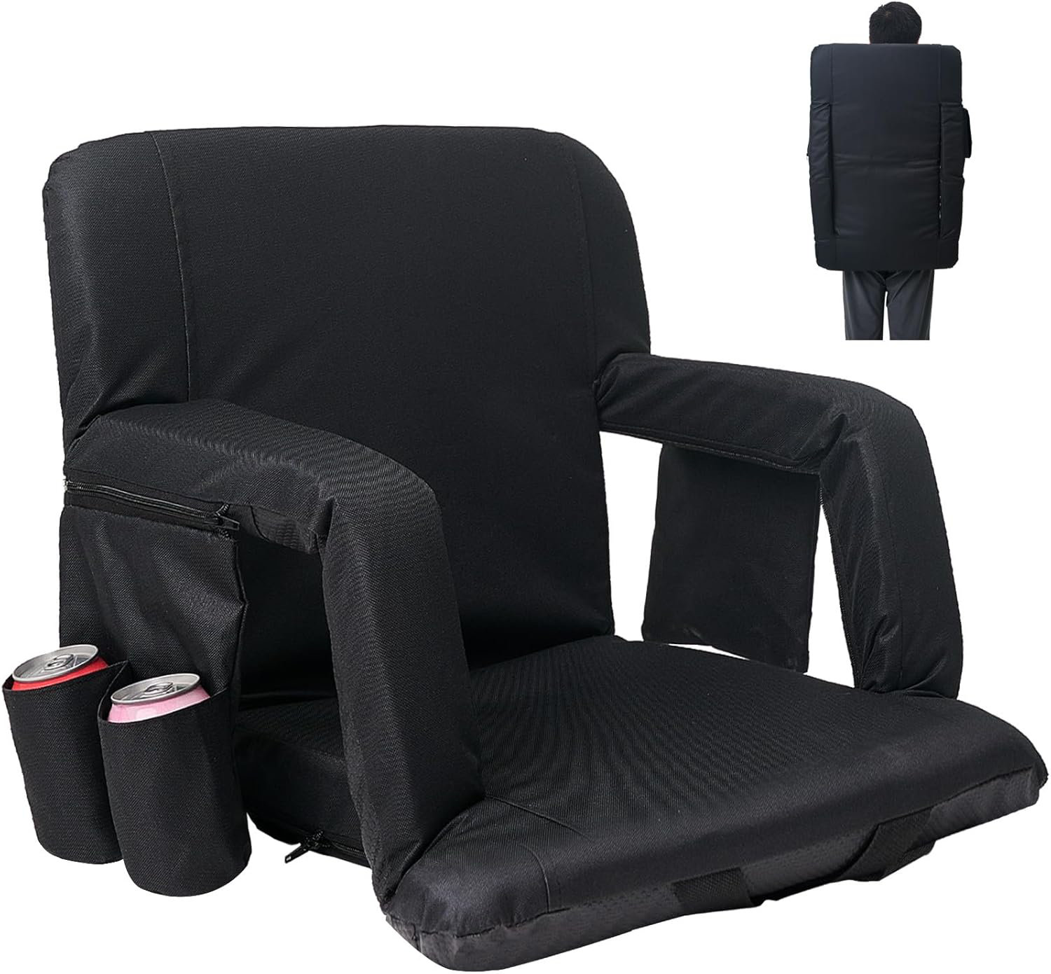 Arlmont & Co. Thamora Portable Stadium Seats For Bleachers With Back ...