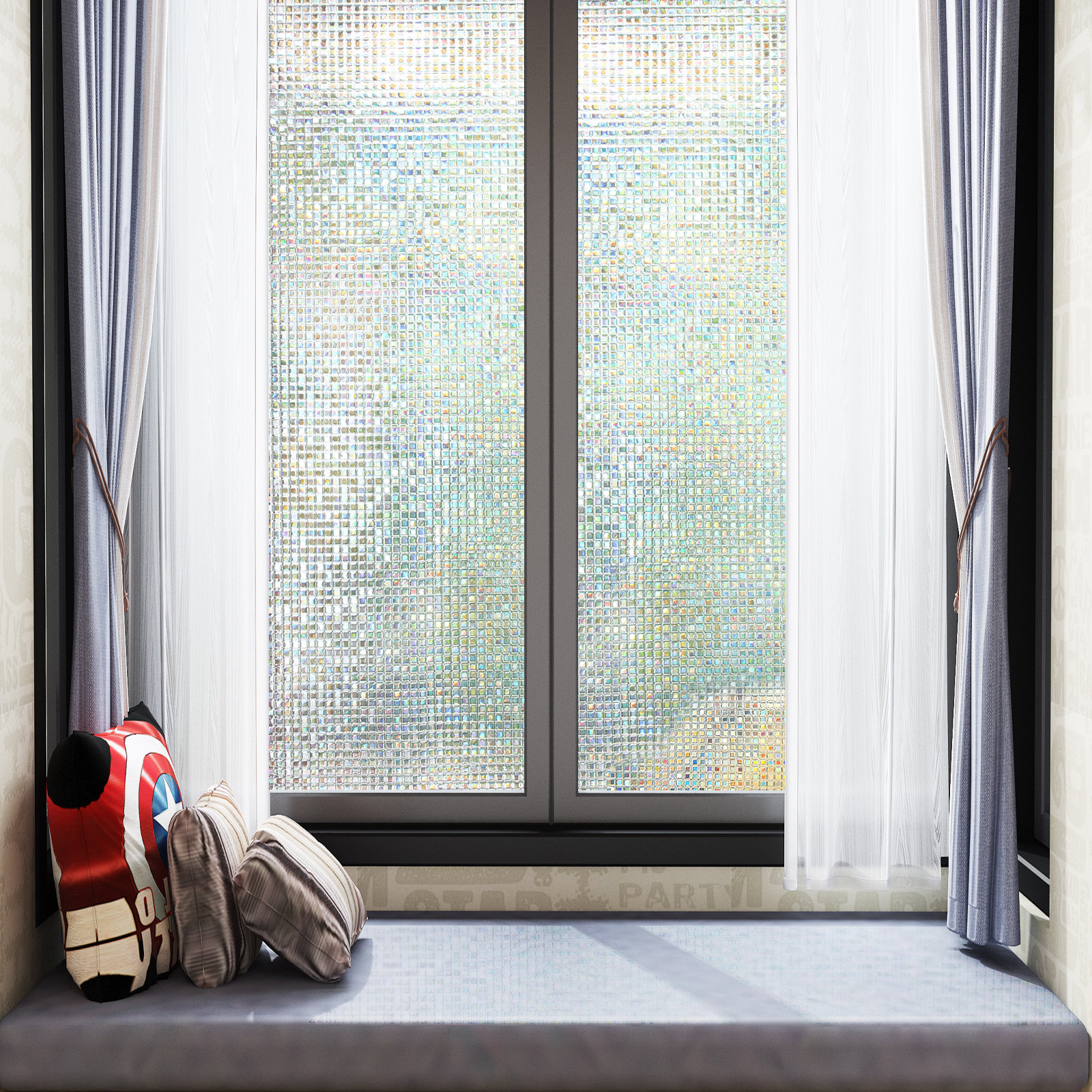 Wrought Studio™ Draeson 3D Static Cling Privacy Window Film, Self ...