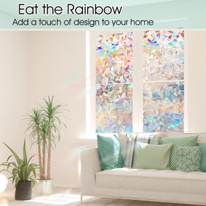 Everly Quinn 3D Rainbow Decorative Privacy Window Decal & Reviews | Wayfair