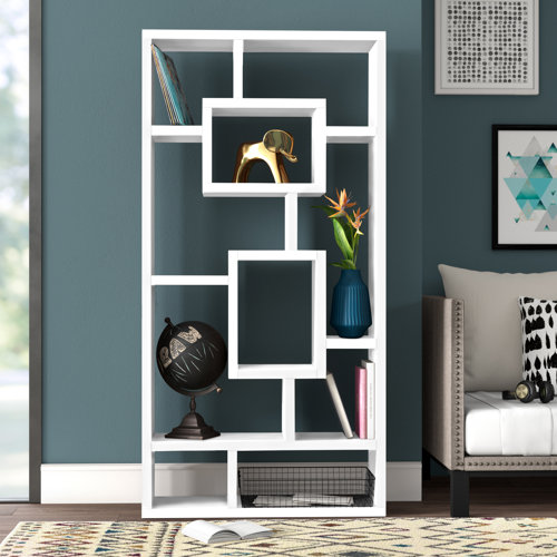 Latitude Run® Ivor Geometric Bookcase & Reviews | Wayfair