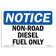 SignMission OSHA Notice - Non-Road Diesel Fuel Only Sign | Heavy Duty ...