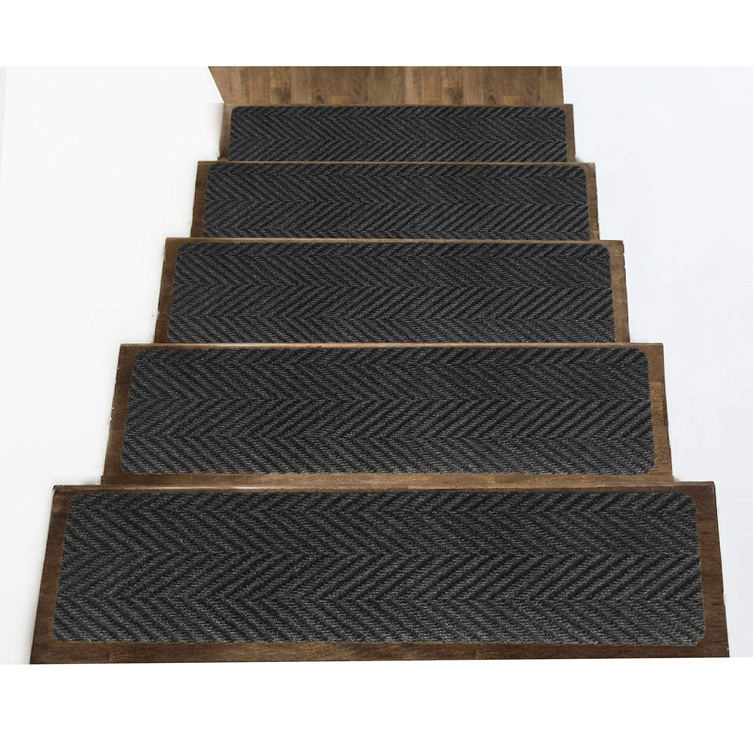 Hokku Designs Indoor And Outdoor Carpet Stair Treads – Non-Slip Rubber ...