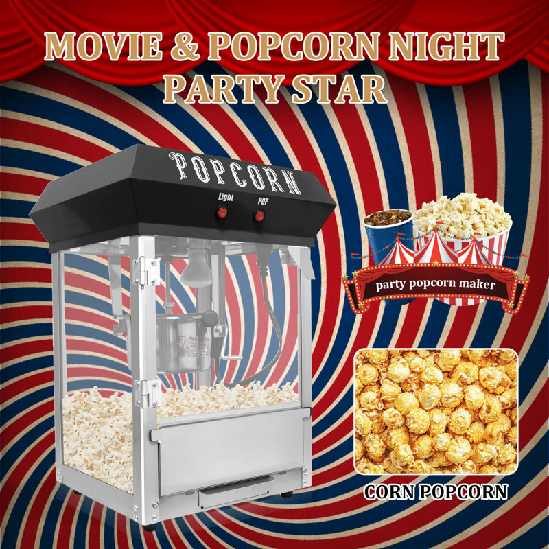 Garwarm Vintage 6-Ounce Kettle Tabletop Popcorn Machine | Wayfair