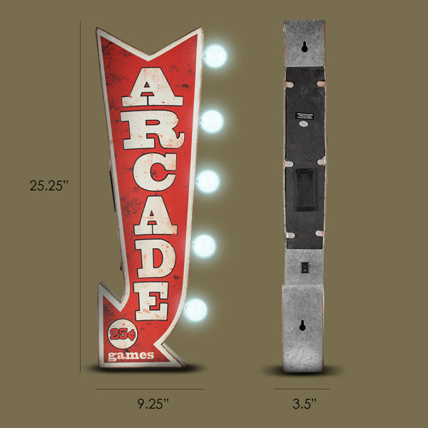 Crystal Art Gallery Arcade Games LED Marquee Sign & Reviews | Wayfair