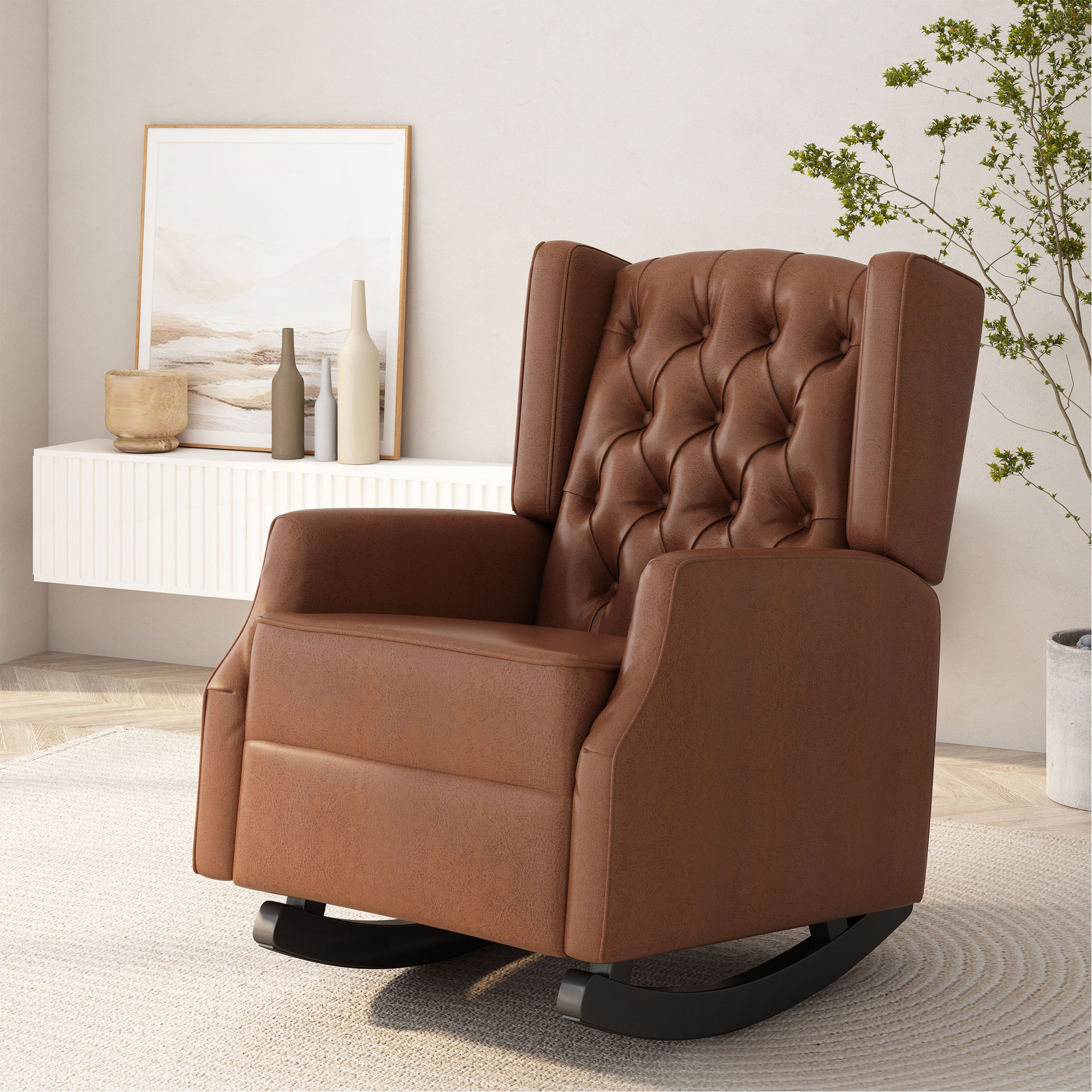 Lark Manor™ Contemporary Rocking Chair With Stylish Details For ...