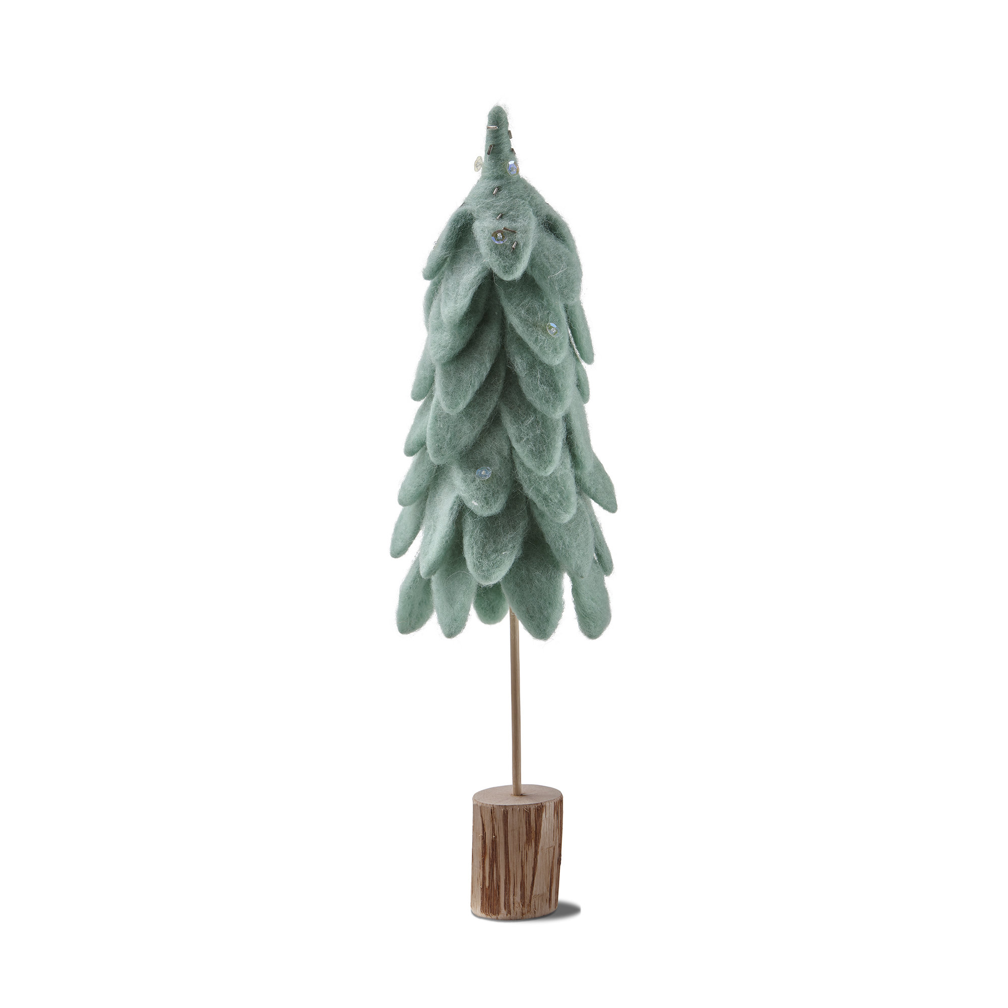 Ophelia & Co. Wooly Felt Tree W/ Log Base Tl | Wayfair