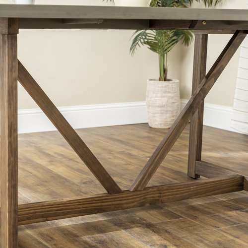Sand & Stable Emmett Solid Wood Dining Table & Reviews | Wayfair