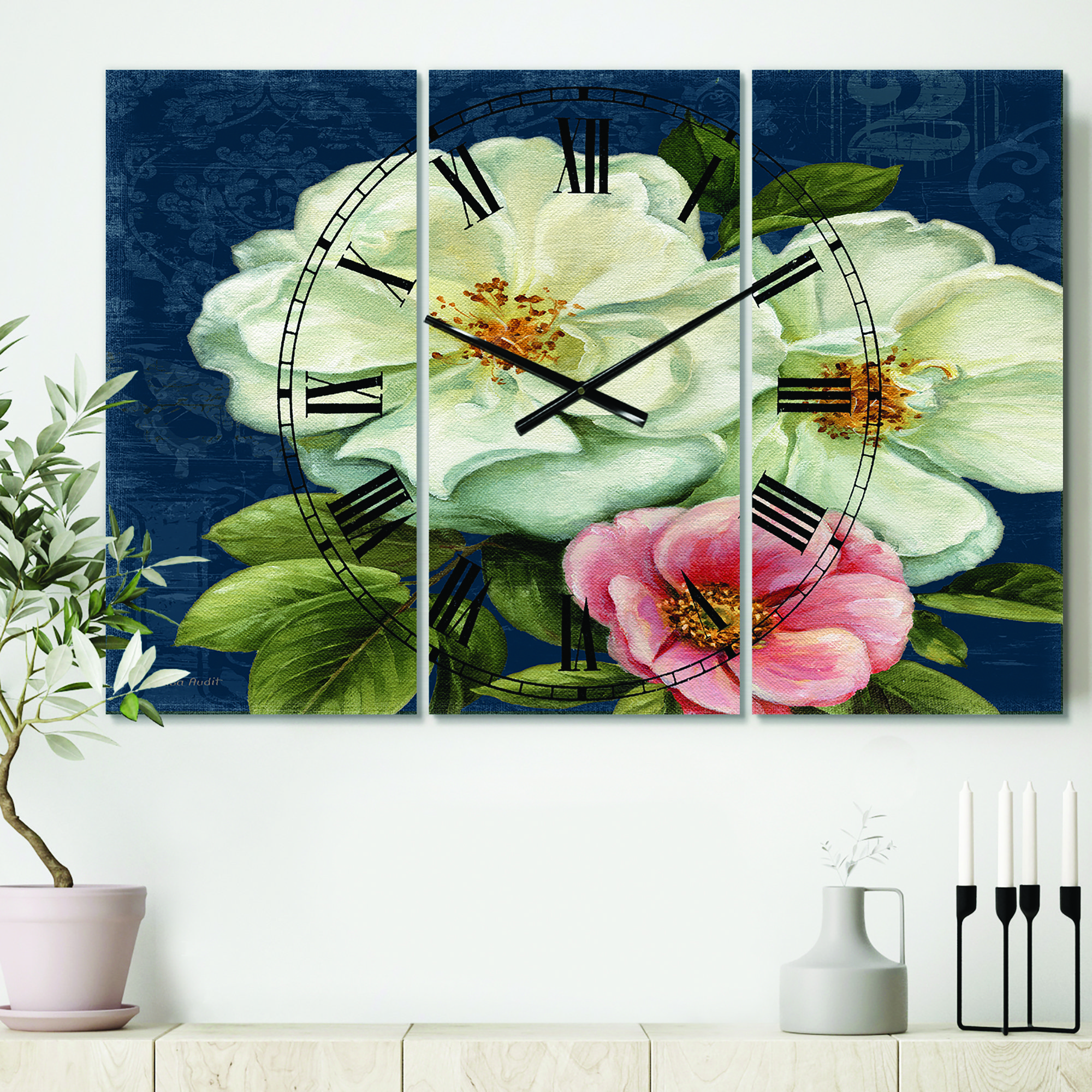 The Twillery Co. Swigart Oversized Farmhouse Wall Clock - Wayfair Canada