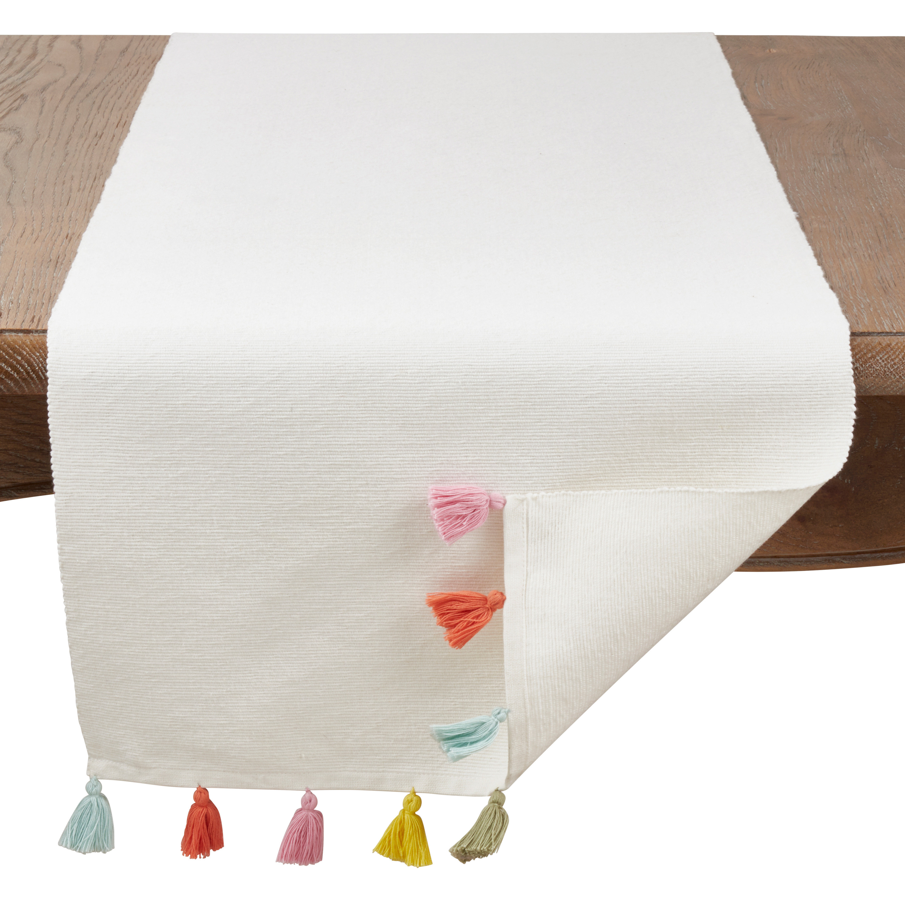 Dakota Fields Cantina Colorburst Tassel Table Runner | Wayfair