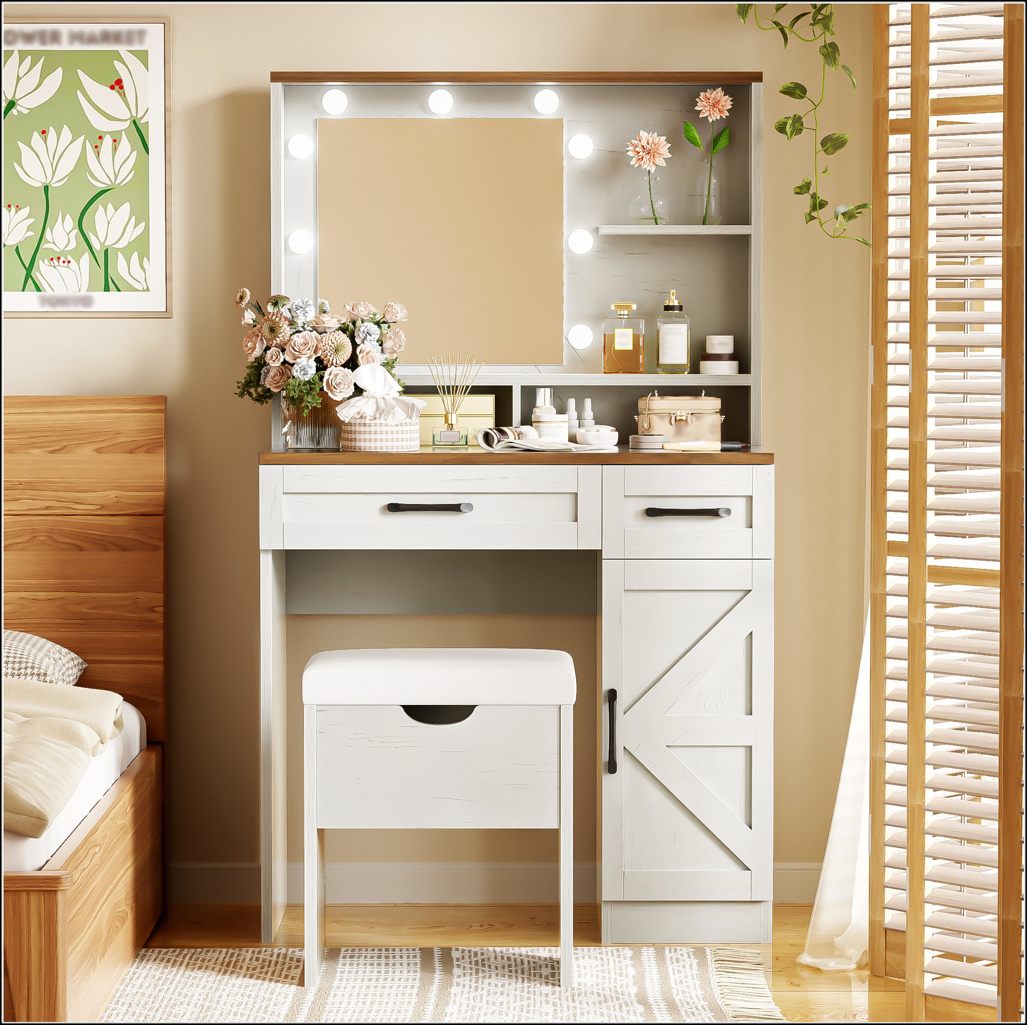 makeup vanities with led lights