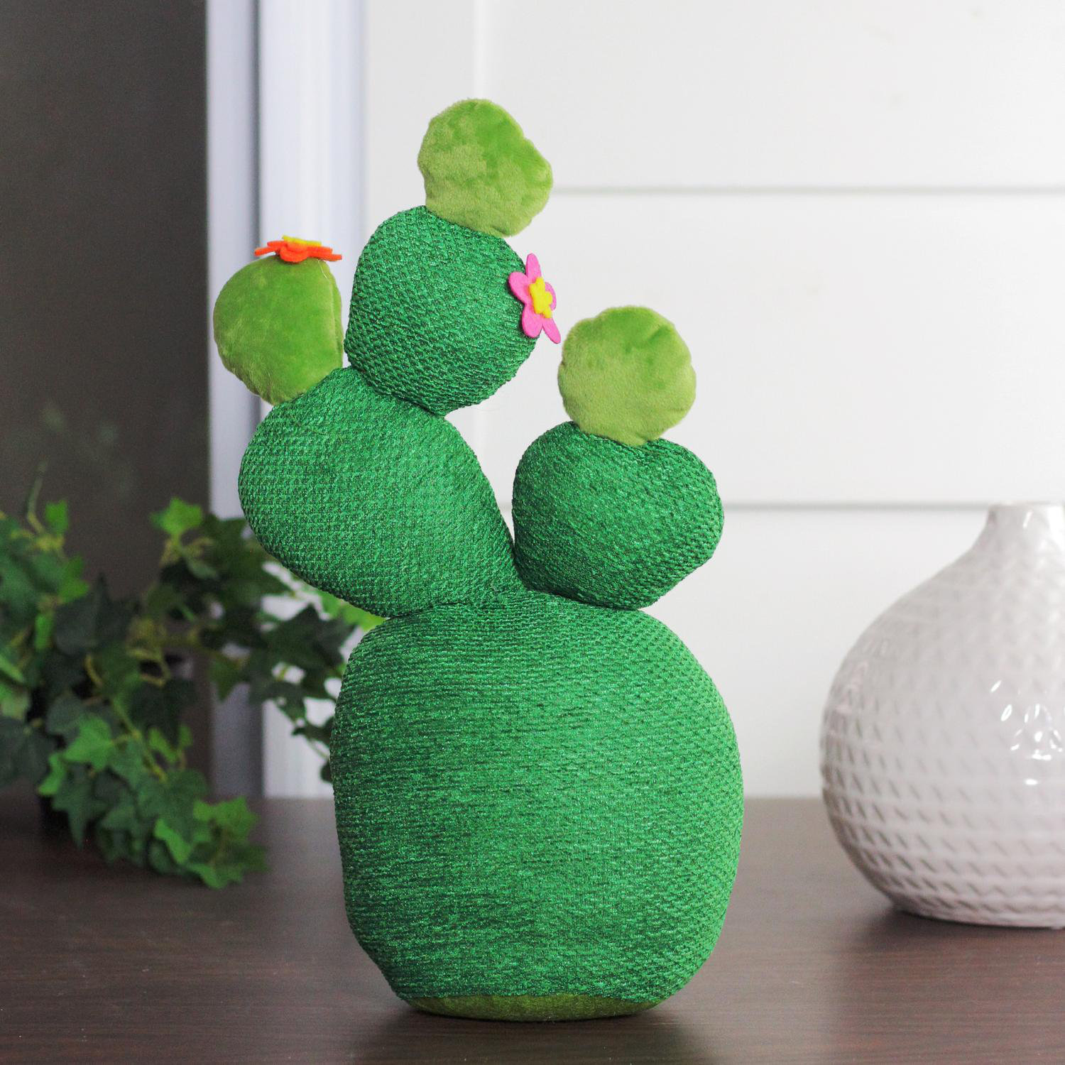 Northlight Seasonal 15" Green Artificial Plush Cactus Plant Tabletop ...