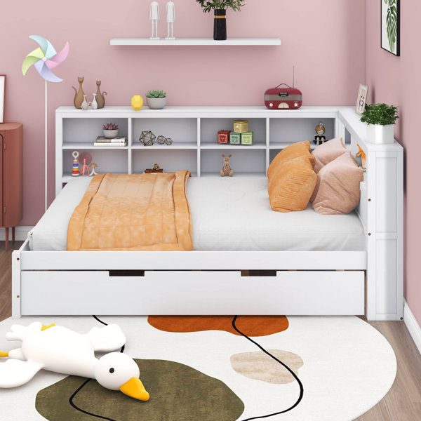 Red Barrel Studio® Dagnall Wooden Full Size Daybed with Twin Size ...