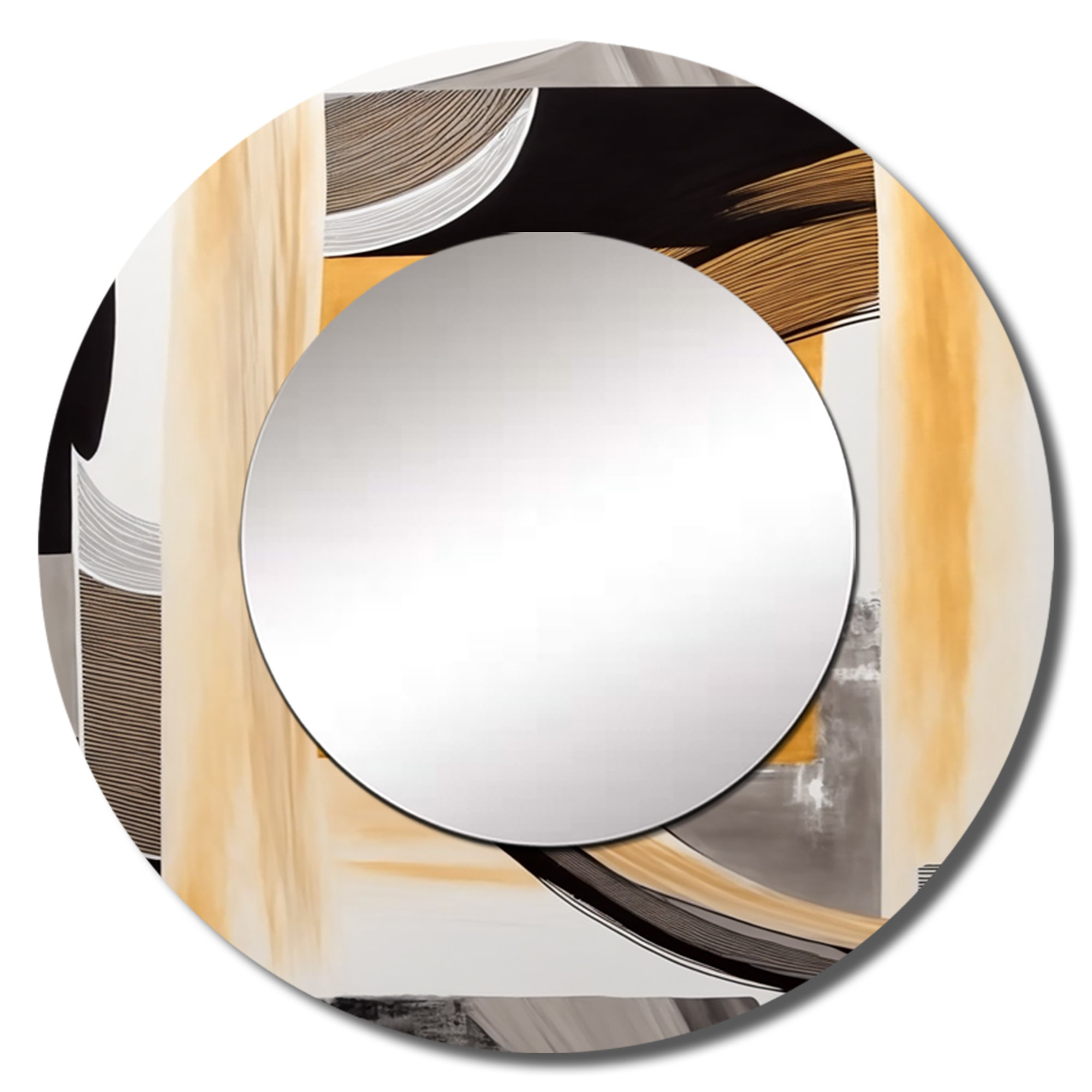 East Urban Home Prea Glam Art Deco Abstract III - Abstract Mirror ...