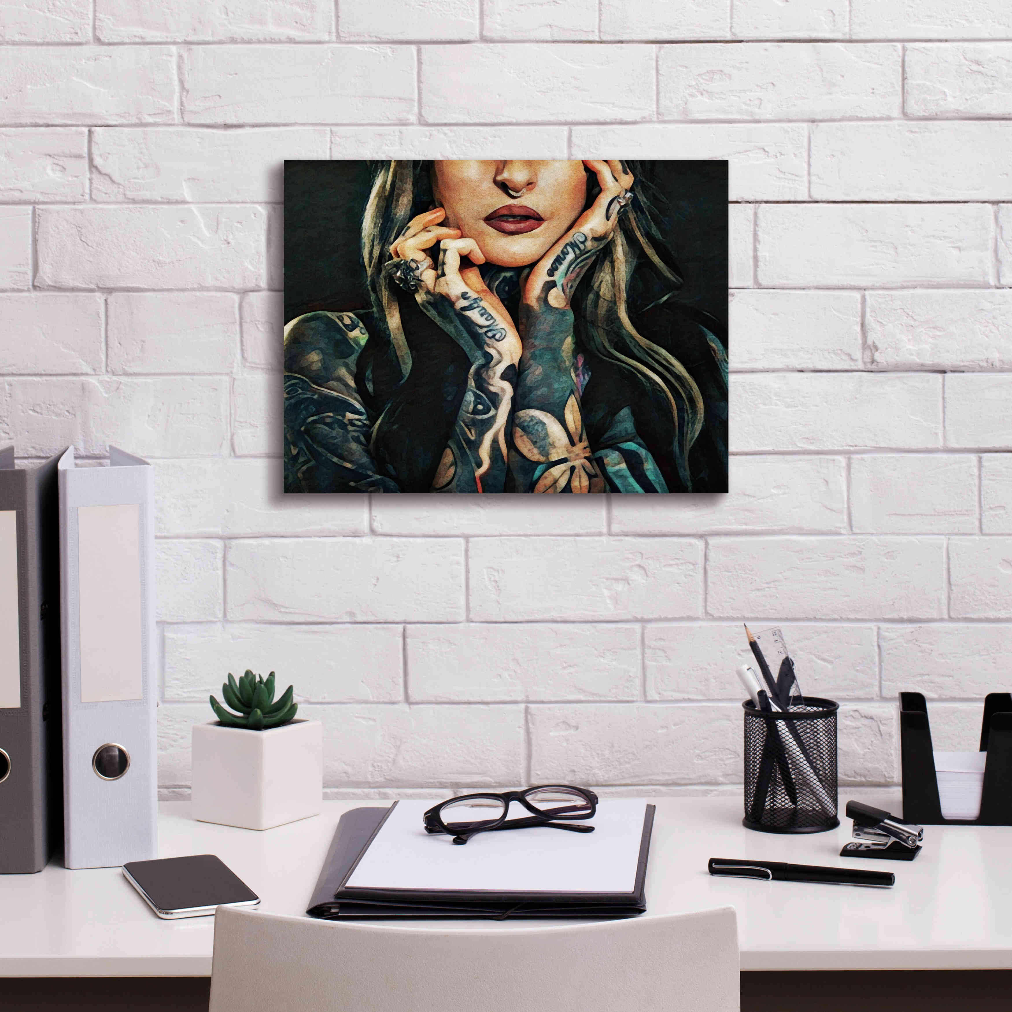 Latitude Run® Tattooed Temptress by - Wrapped Canvas Graphic Art | Wayfair