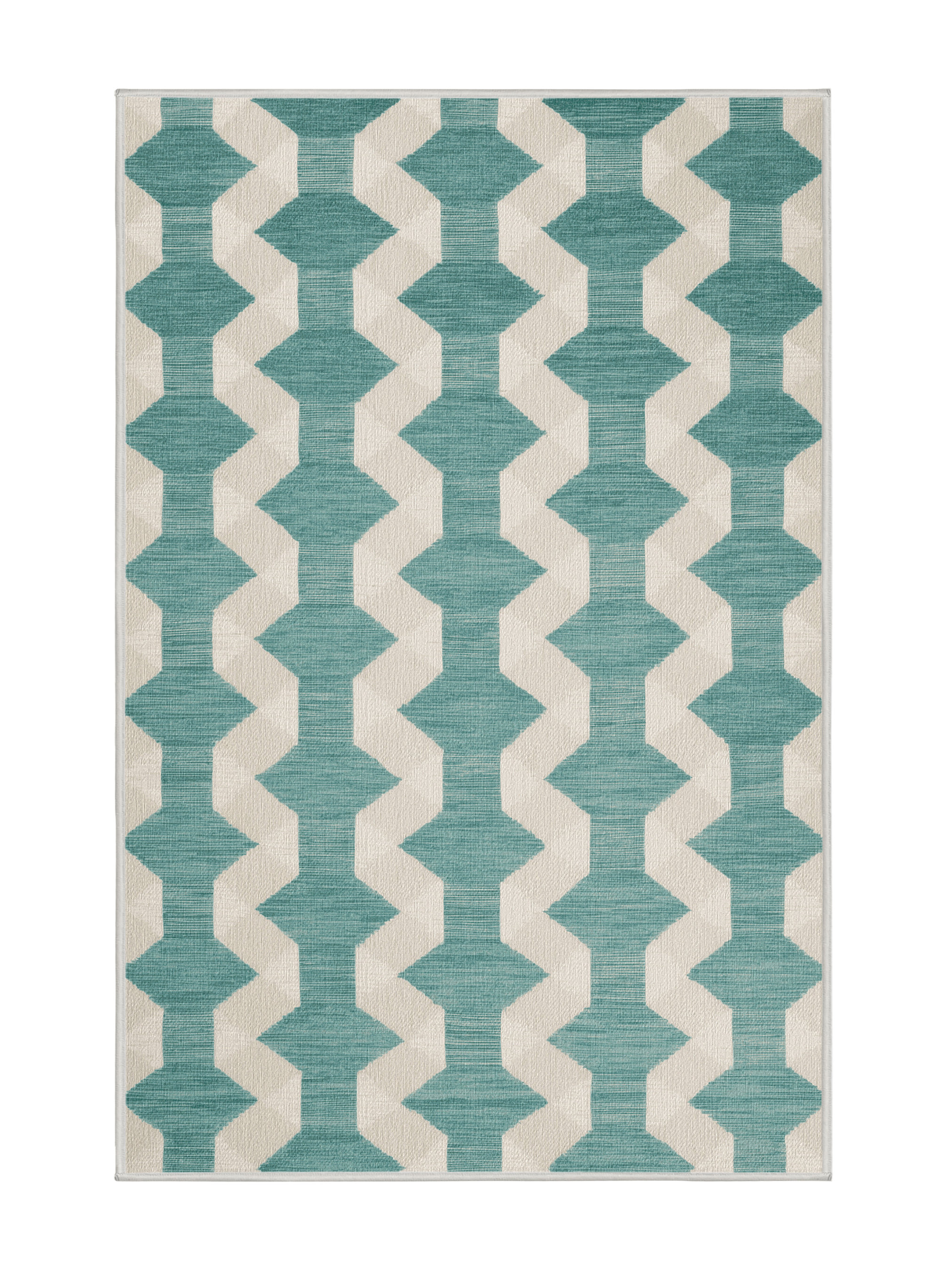 Canora Grey Machine Washable Checkered Beige Area Rug | Wayfair