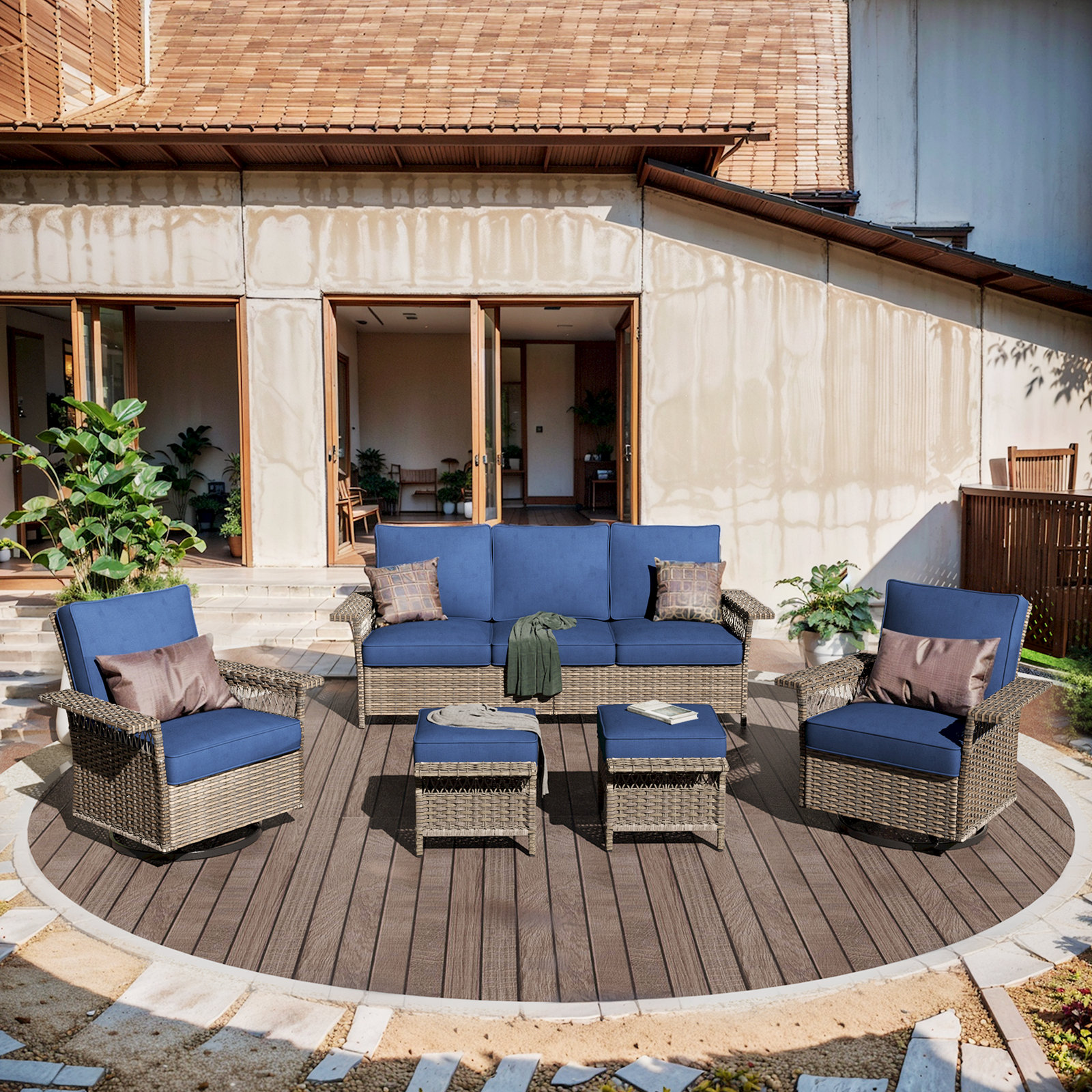 Buenhomino 5 - Person Outdoor Seating Group with Cushions | Wayfair