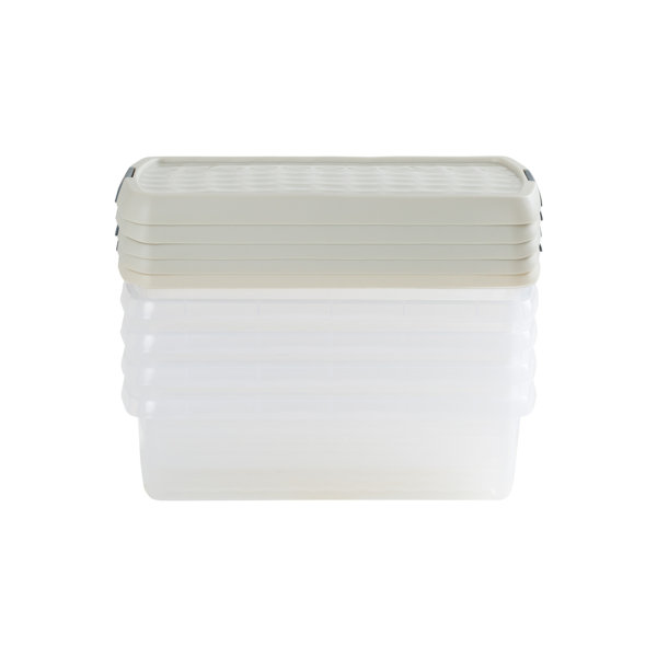 Wham Clip Rectangular Plastic Storage Boxes with Secure Clip Lock Lids ...