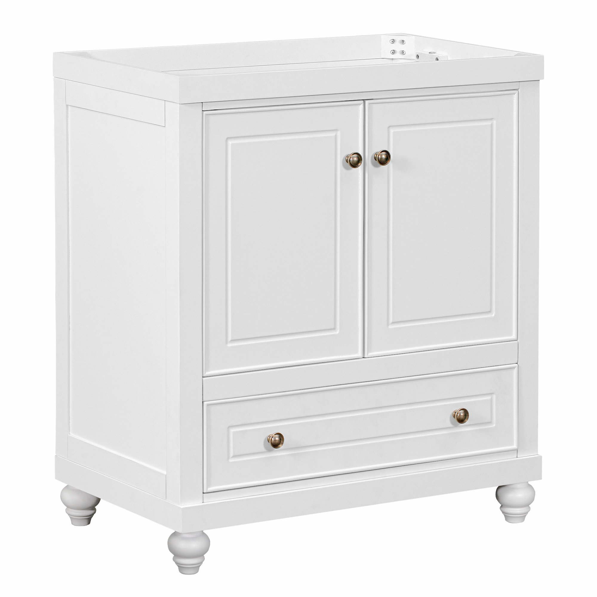 Canora Grey Rykar Solid Wood Freestanding Bathroom Cabinet - Wayfair Canada
