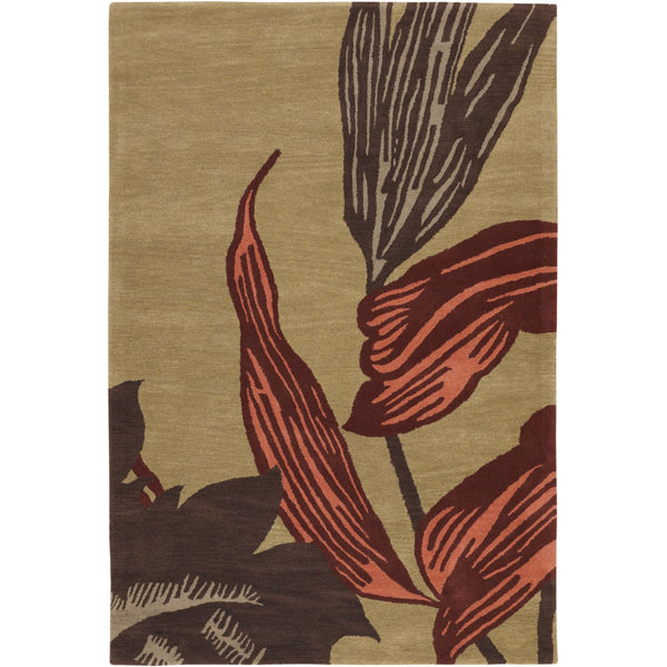 Red Barrel Studio® Mikilah Wool Floral Indoor Rug | Wayfair