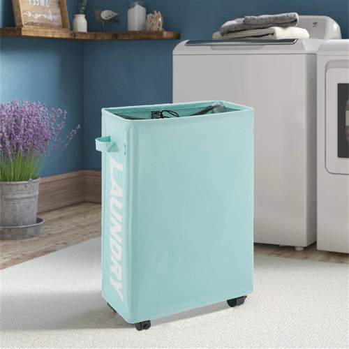 Rebrilliant Fabric Rolling Laundry Hamper with Handles & Reviews | Wayfair