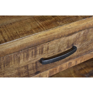 Union Rustic Hanks Wood Storage Bench | Wayfair