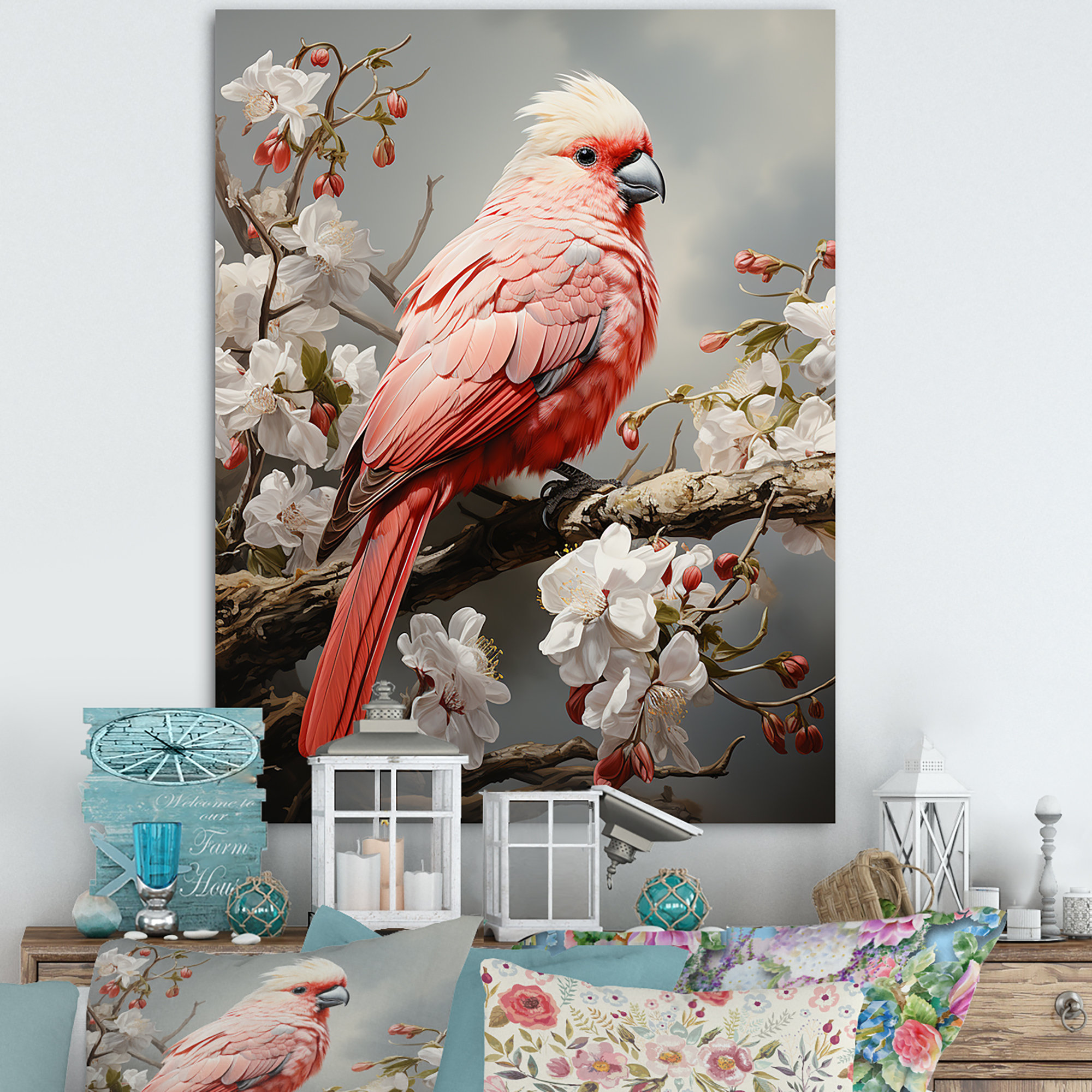 Winston Porter Chirping Red Cardinal Serenade On Canvas Print | Wayfair