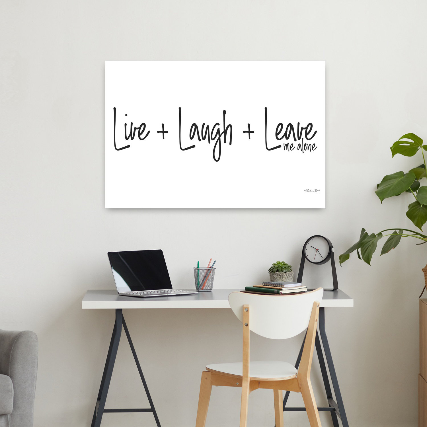 Red Barrel Studio® Live Laugh Leave Me Alone Abstract Contemporary Art ...