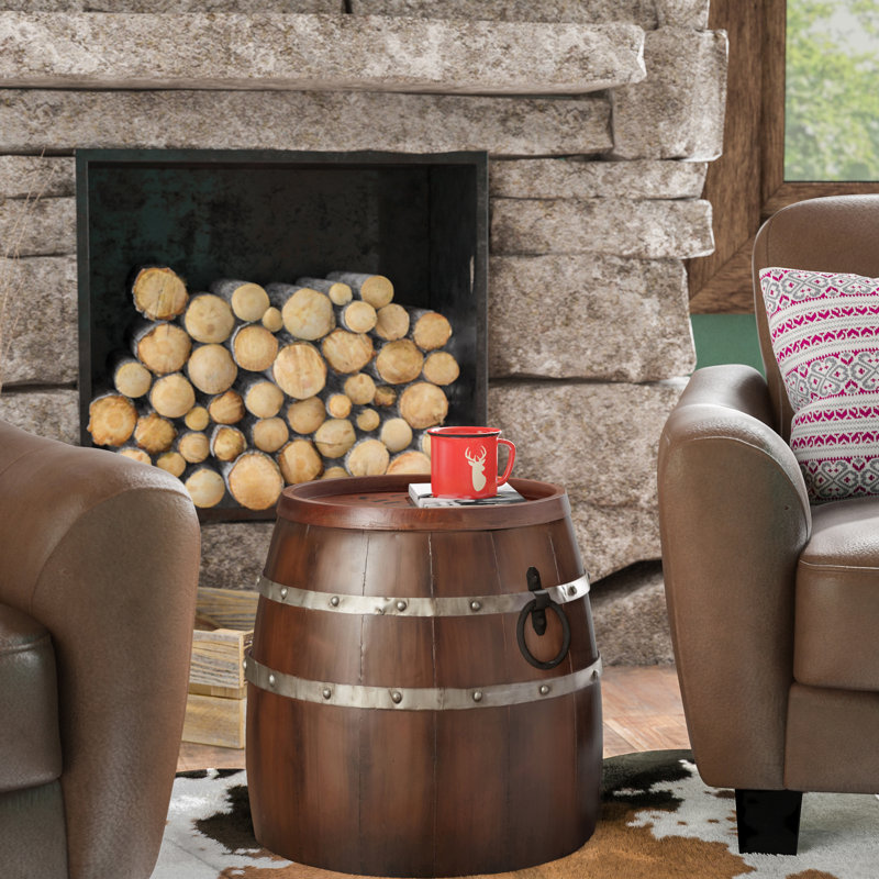August Grove® French Wine Barrel Side Table & Reviews | Wayfair